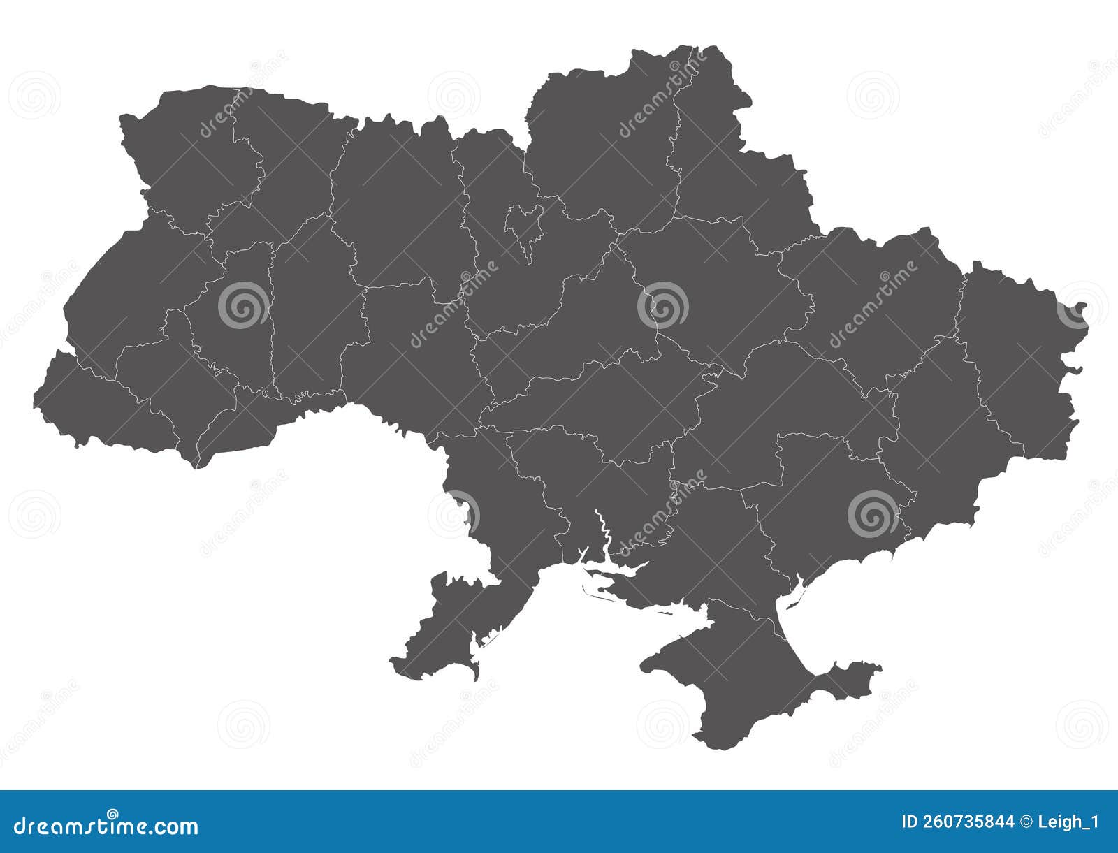 Vector Map of Ukraine with Provinces Stock Vector - Illustration of ...