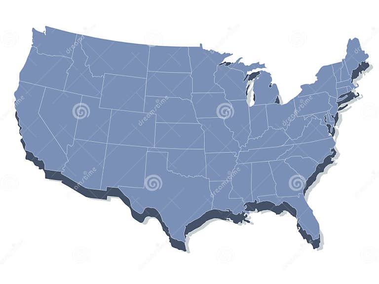 Vector Map of the United States of America Stock Vector - Illustration ...