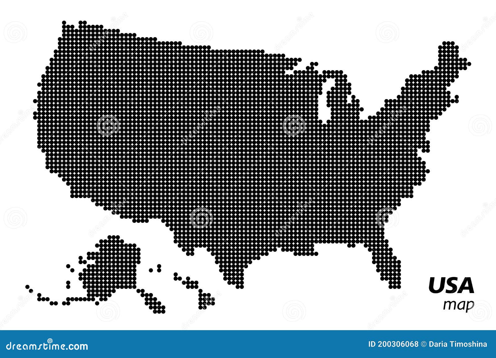 Vector Map of the United States of America Stock Vector - Illustration ...