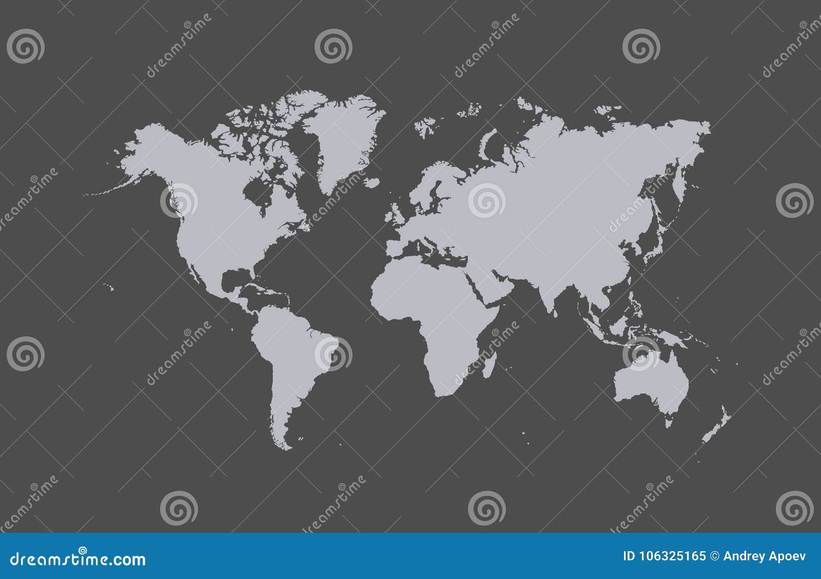 World Gray Maps. Map Atlas, Earth Topography Mapping Silhouette Vector ...
