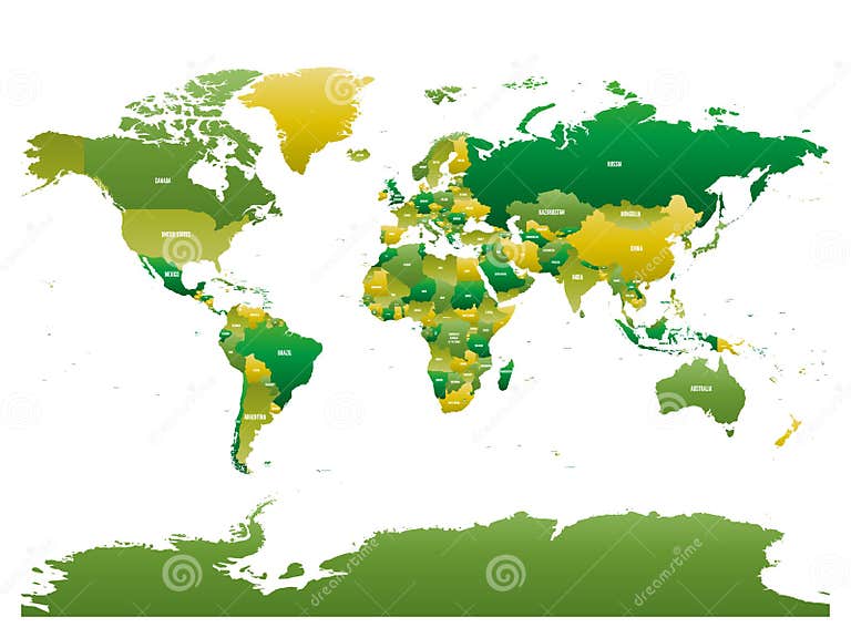 Vector map of World stock vector. Illustration of cartography - 107950769