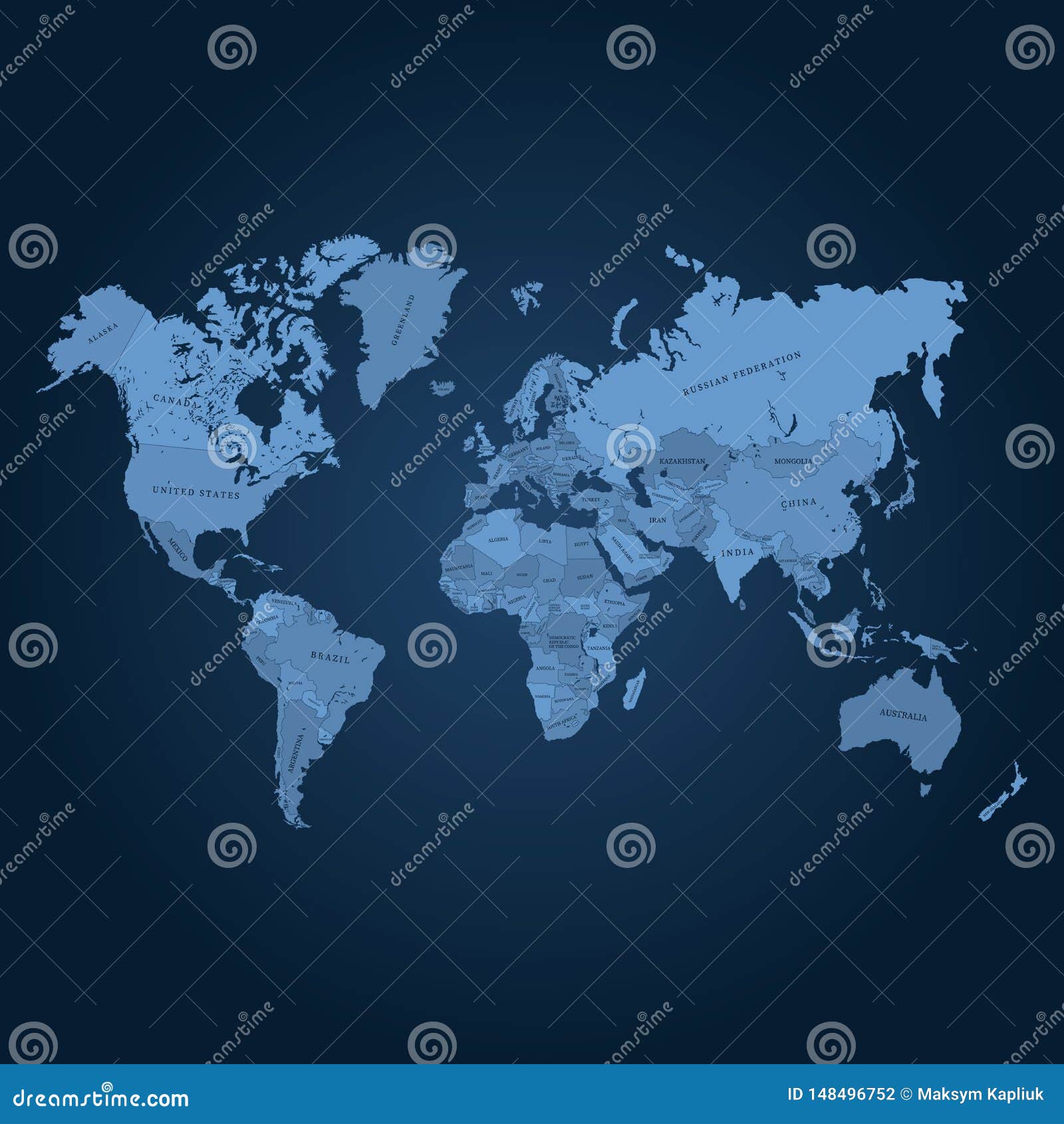 World Map Vector Illustration. Quality Map for Cutting or Engraving ...