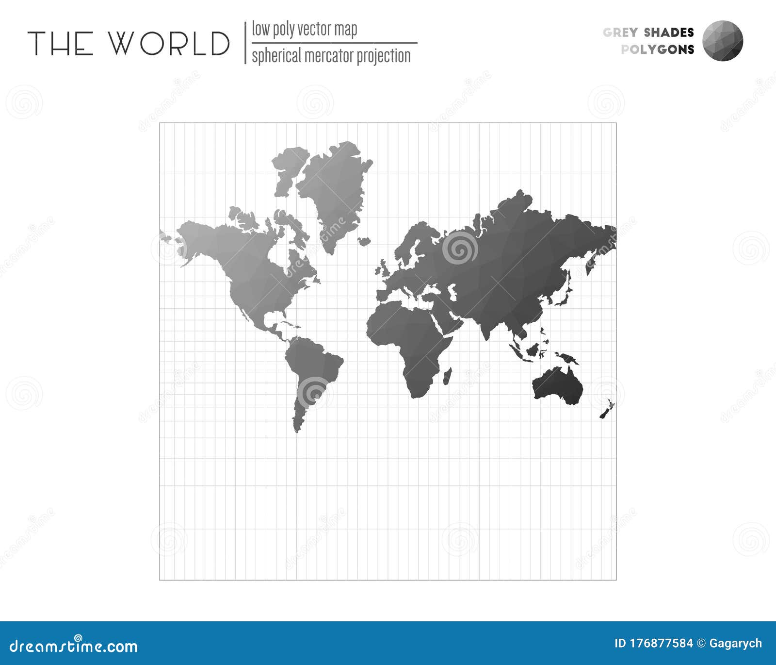 World Map. Spherical Curved World Map. World Map Globe Isolated. Vector ...