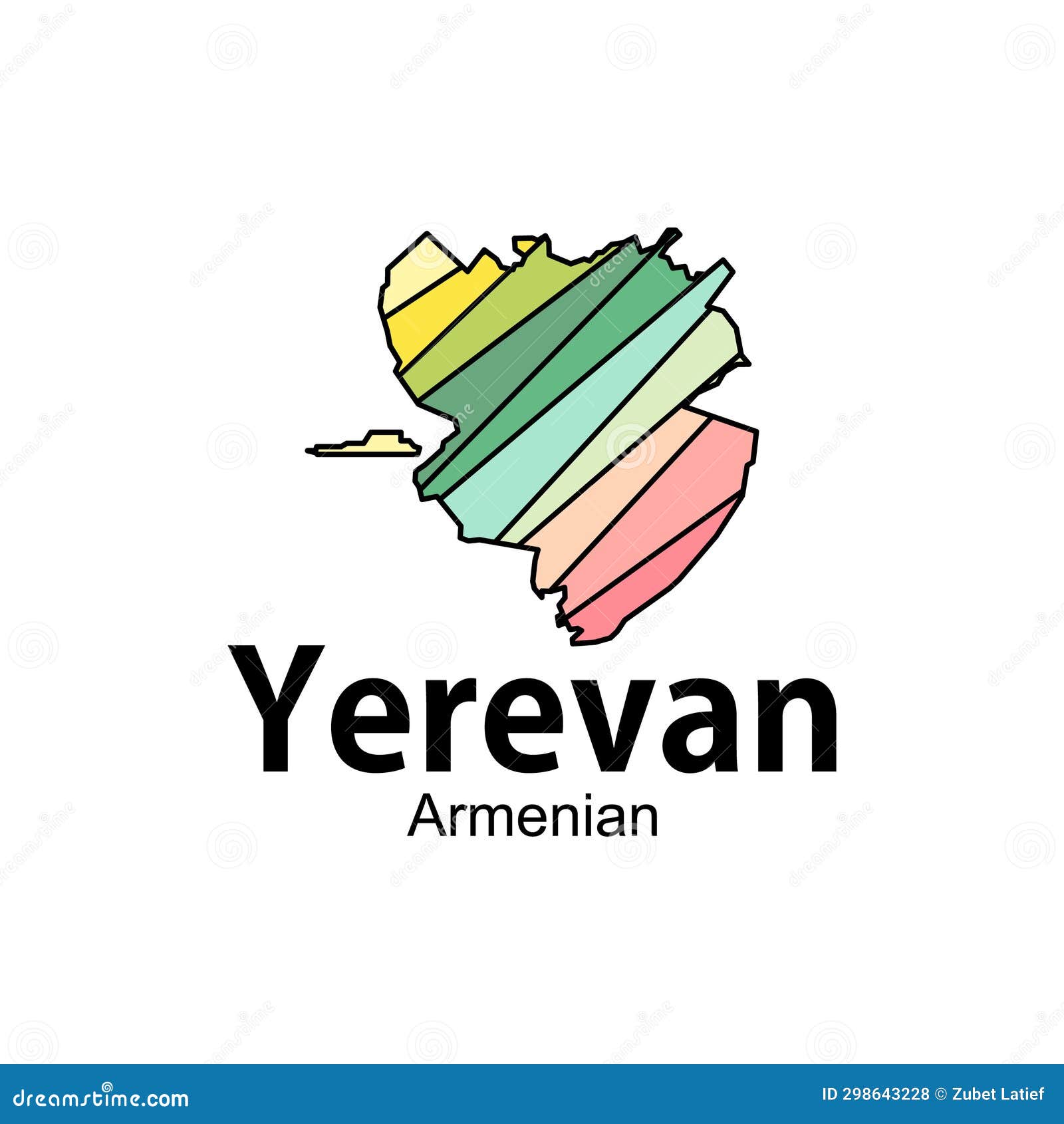 Vector Map of Yerevan Armenia,Armenia Map. District Map of Armenia ...