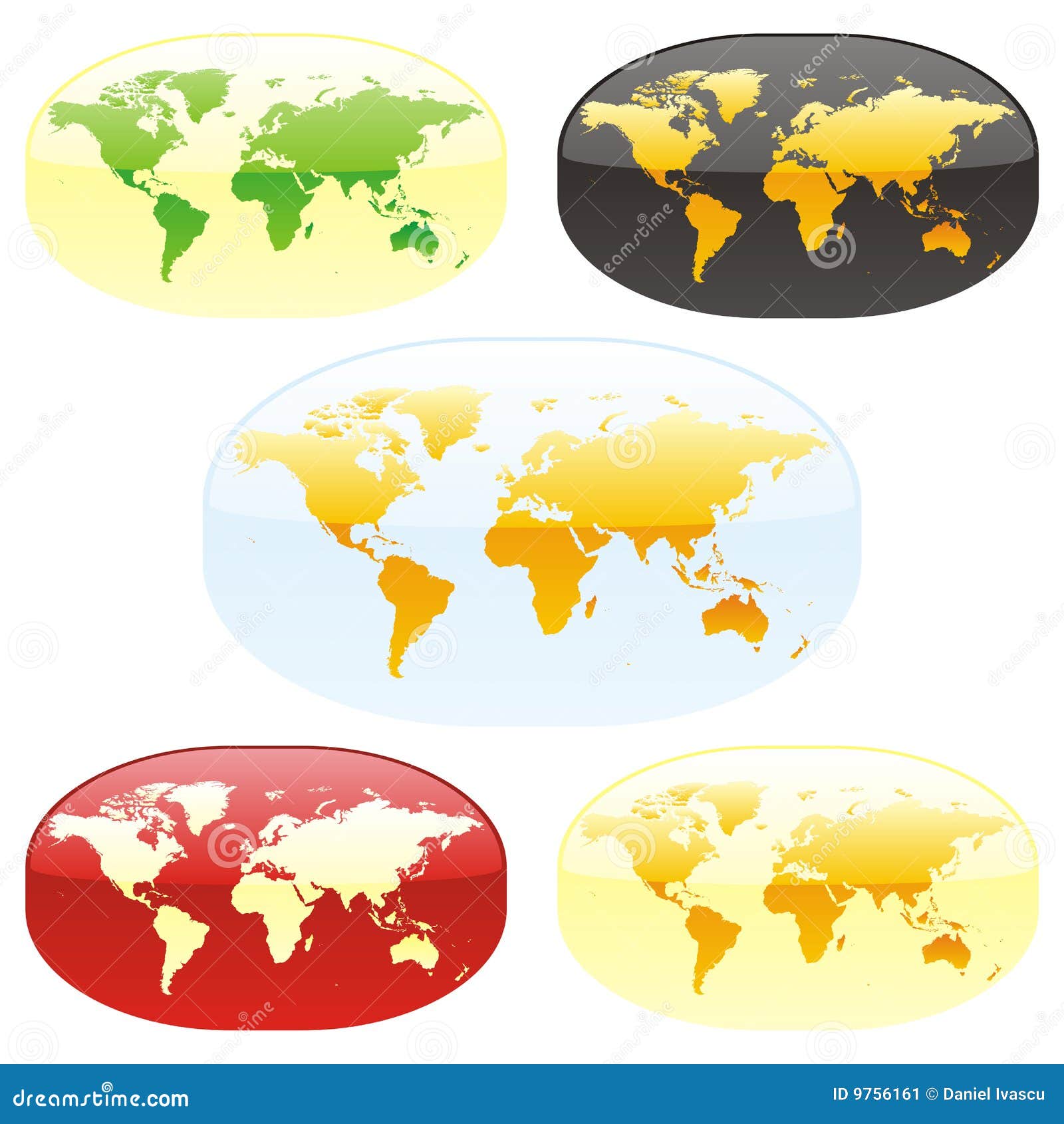 Vector mapas de mundo ilustração do vetor. Ilustração de isolado - 9756161