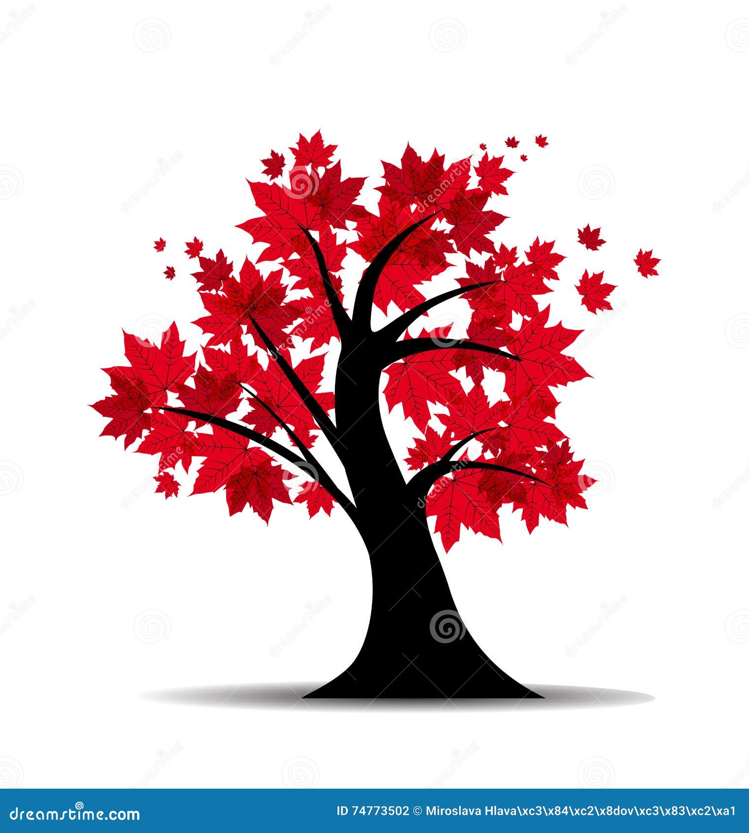 Vector maple tree stock vector. Illustration of nature - 74773502