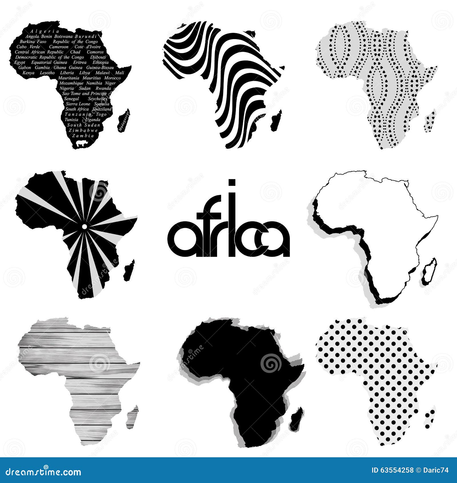 An Africa Map Silhouette Isolated With Scuffed Effect Cartoon Vector ... An Africa Map Silhouette Isolated With Scuffed Effect Cartoon Vector ...