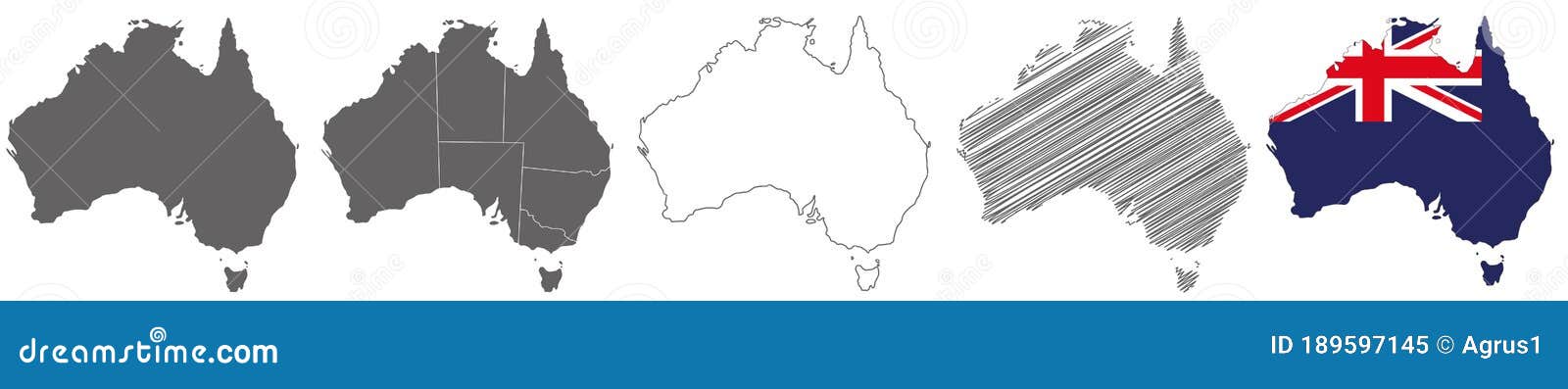 Vector Maps of Australia on Transparent Background Stock Vector ...