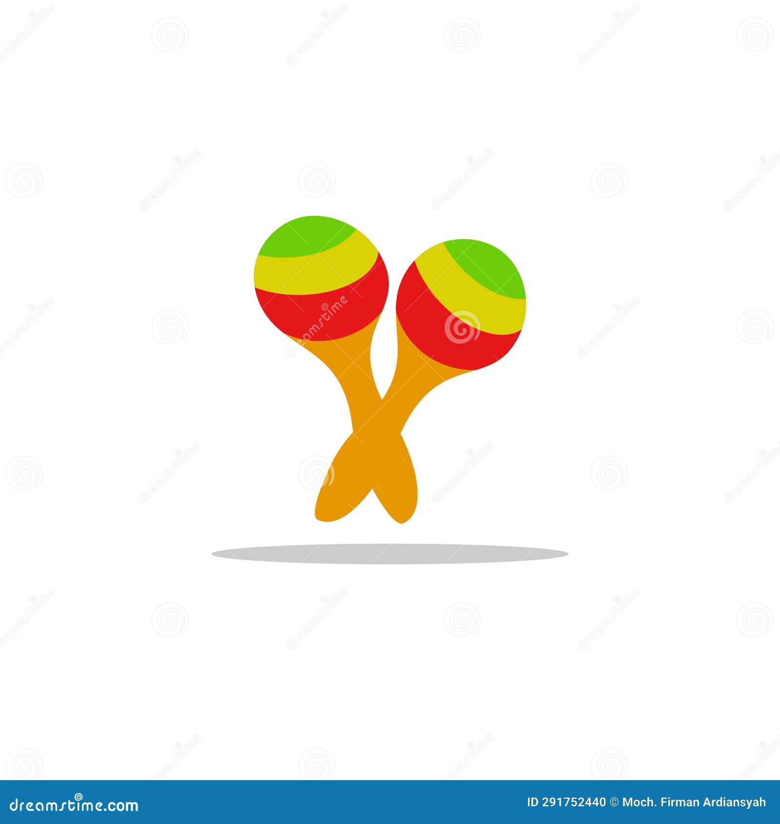 Vector Two Maracas on White Background Stock Vector - Illustration of ...