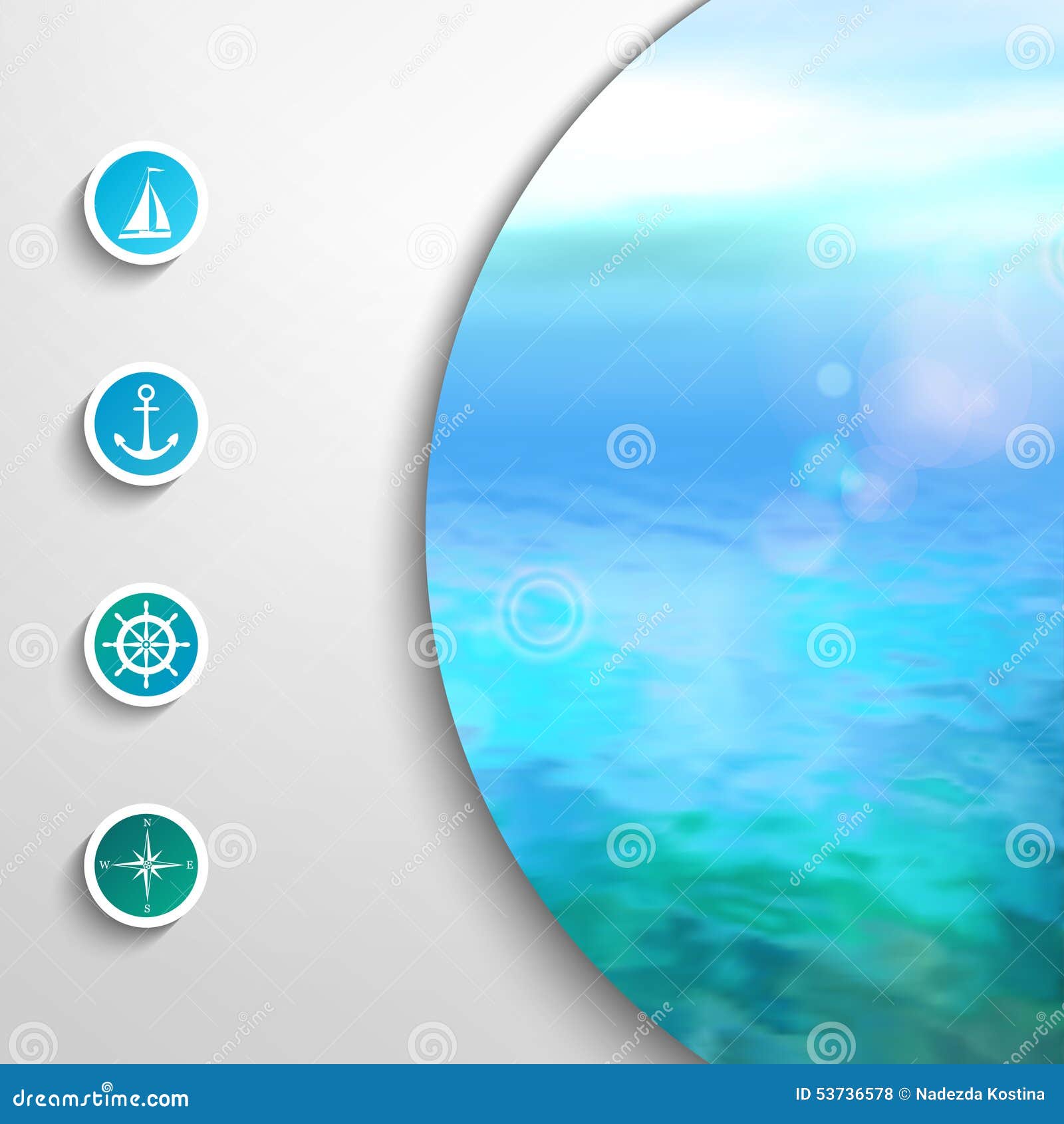 Vector Marine Navigation Icon Set Isolated On White Background ...