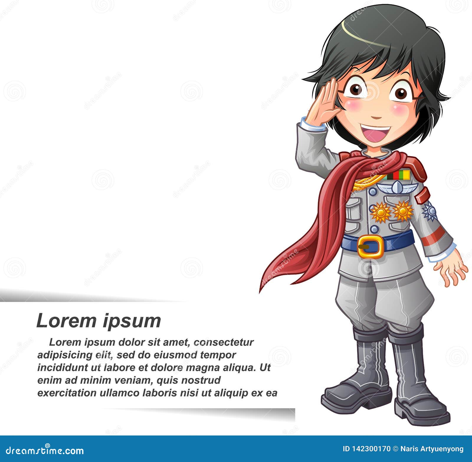 Vector Isolated Mariner in Cartoon Style. Stock Vector - Illustration ...