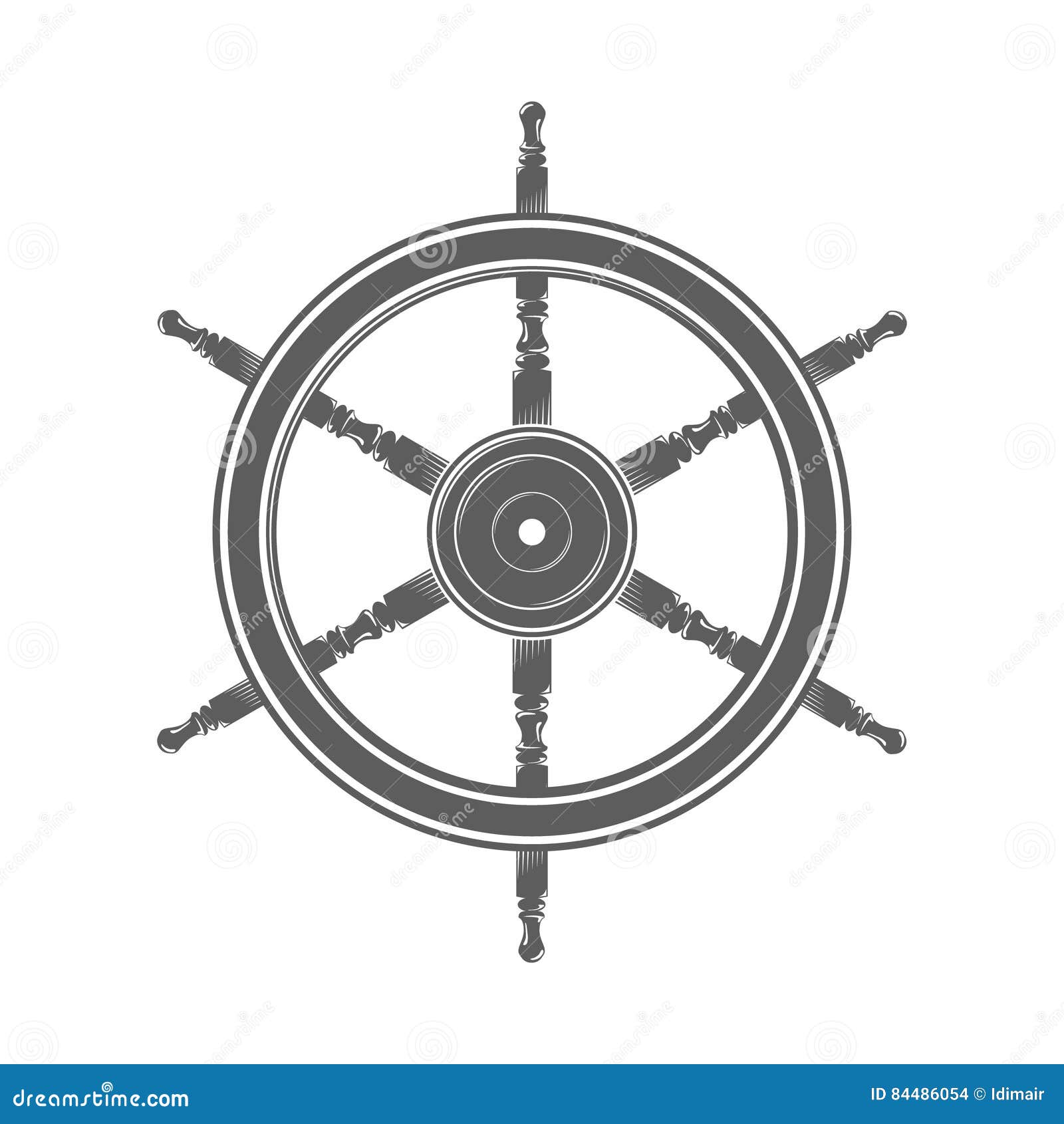 Vector Marino Del Volante Del Vintage Ilustración del Vector ...