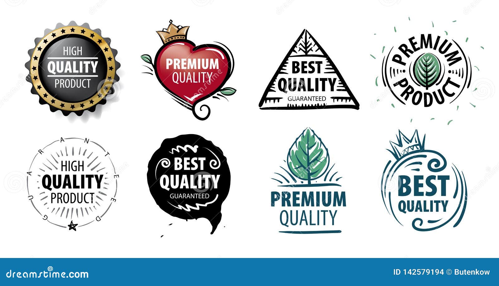 Vector Mark of the Best Quality of the Product Drawn by Hand Stock ...