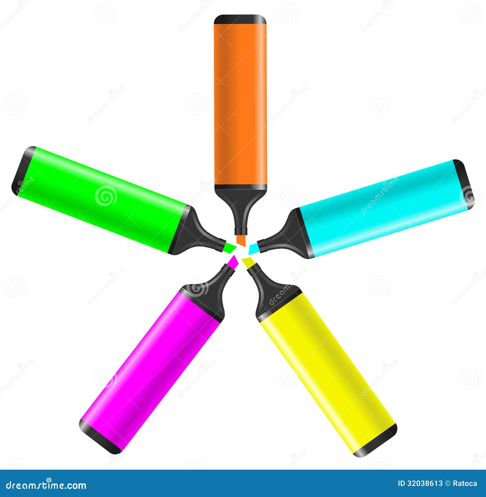 Vector marker color pen stock vector. Illustration of marker - 32038613