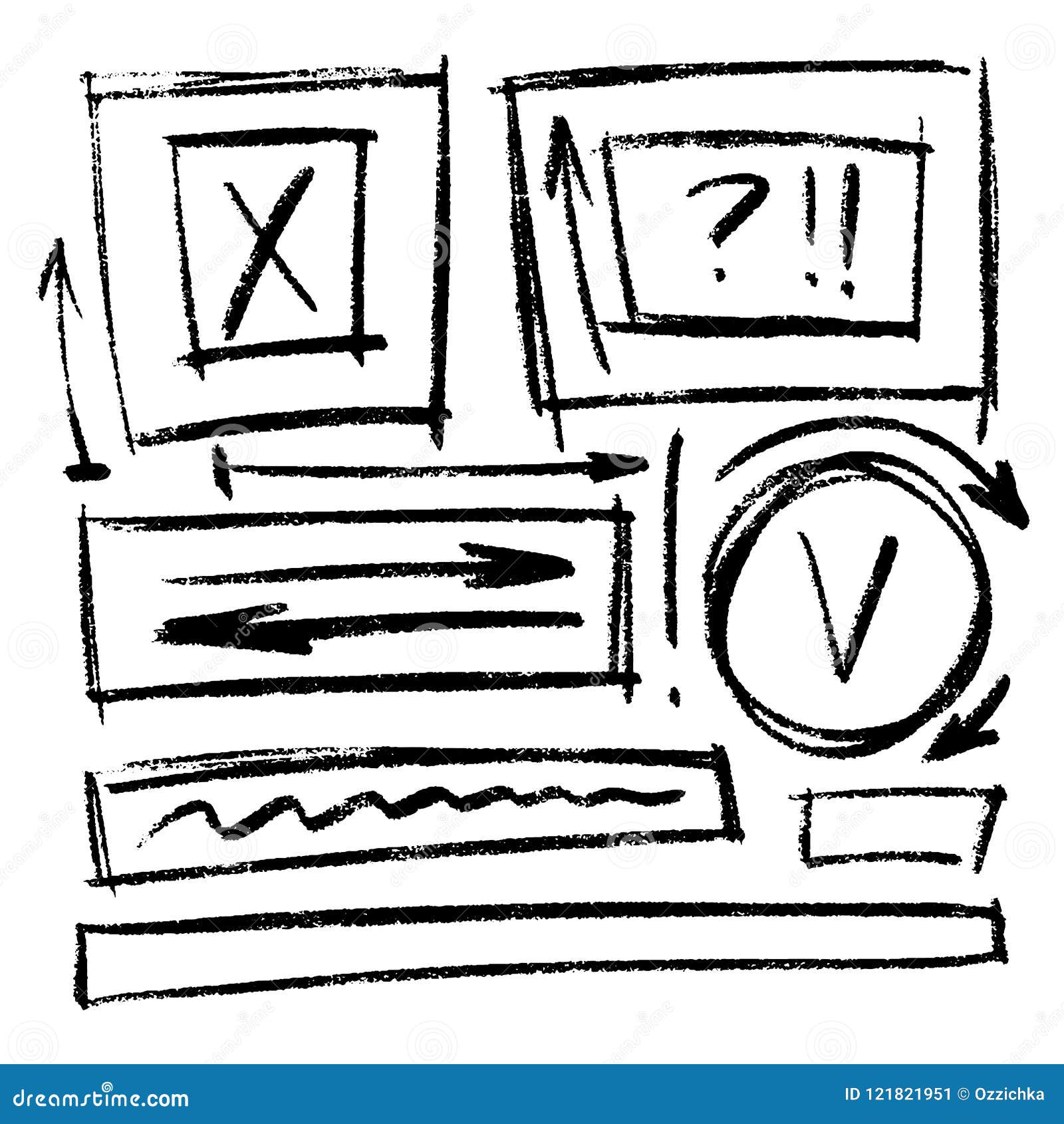 Vector Marker Hand Drawn Design Elements - Notes Stock Vector ...