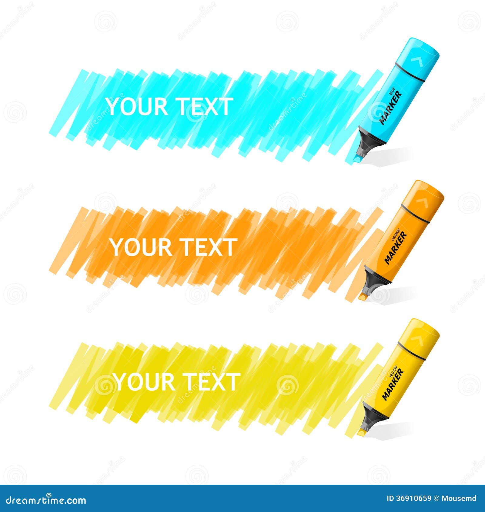 Vector markers text box stock vector. Illustration of highlighter ...