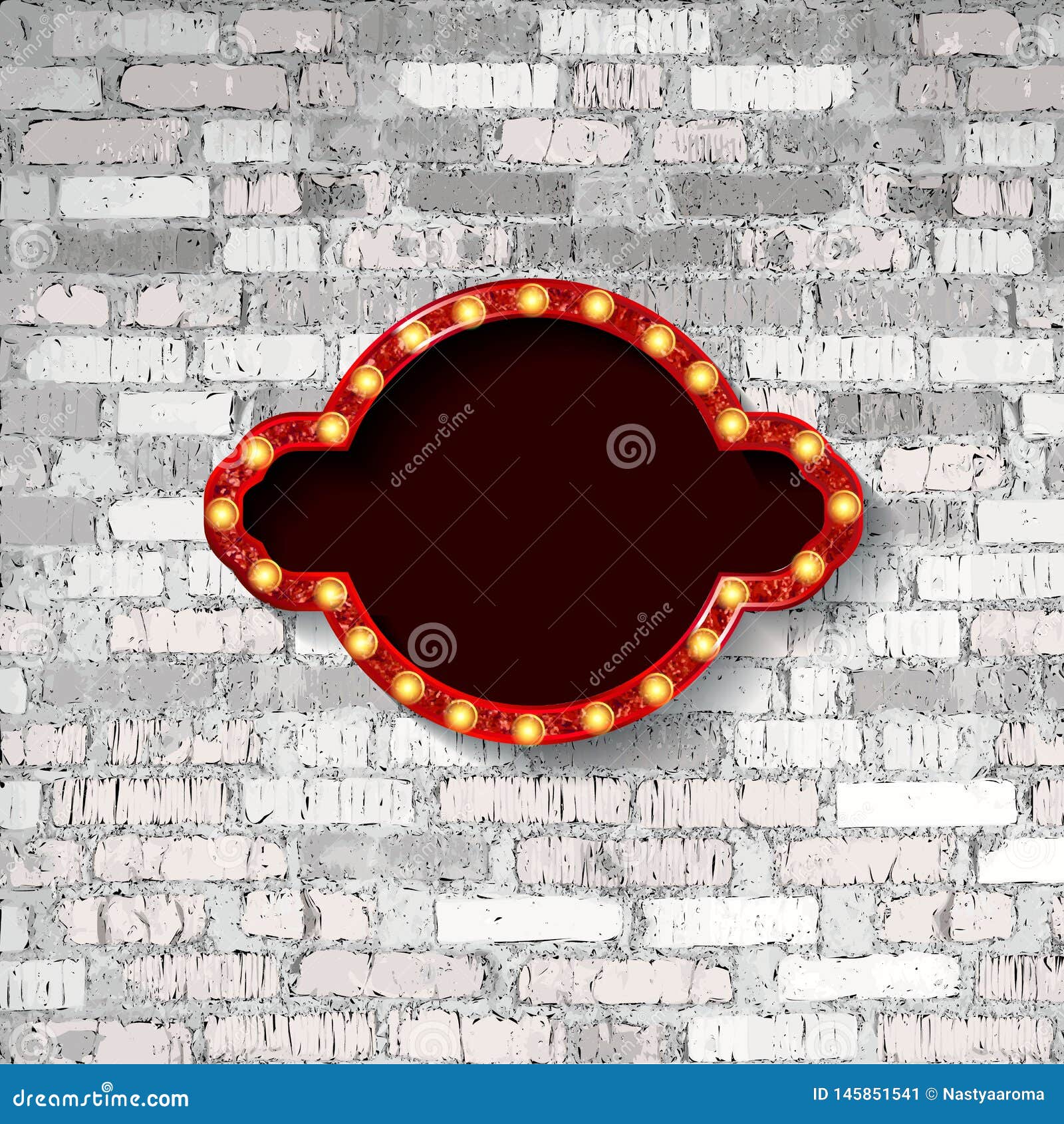 Vector Marquee Light Board Sign Stock Illustration - Illustration of ...