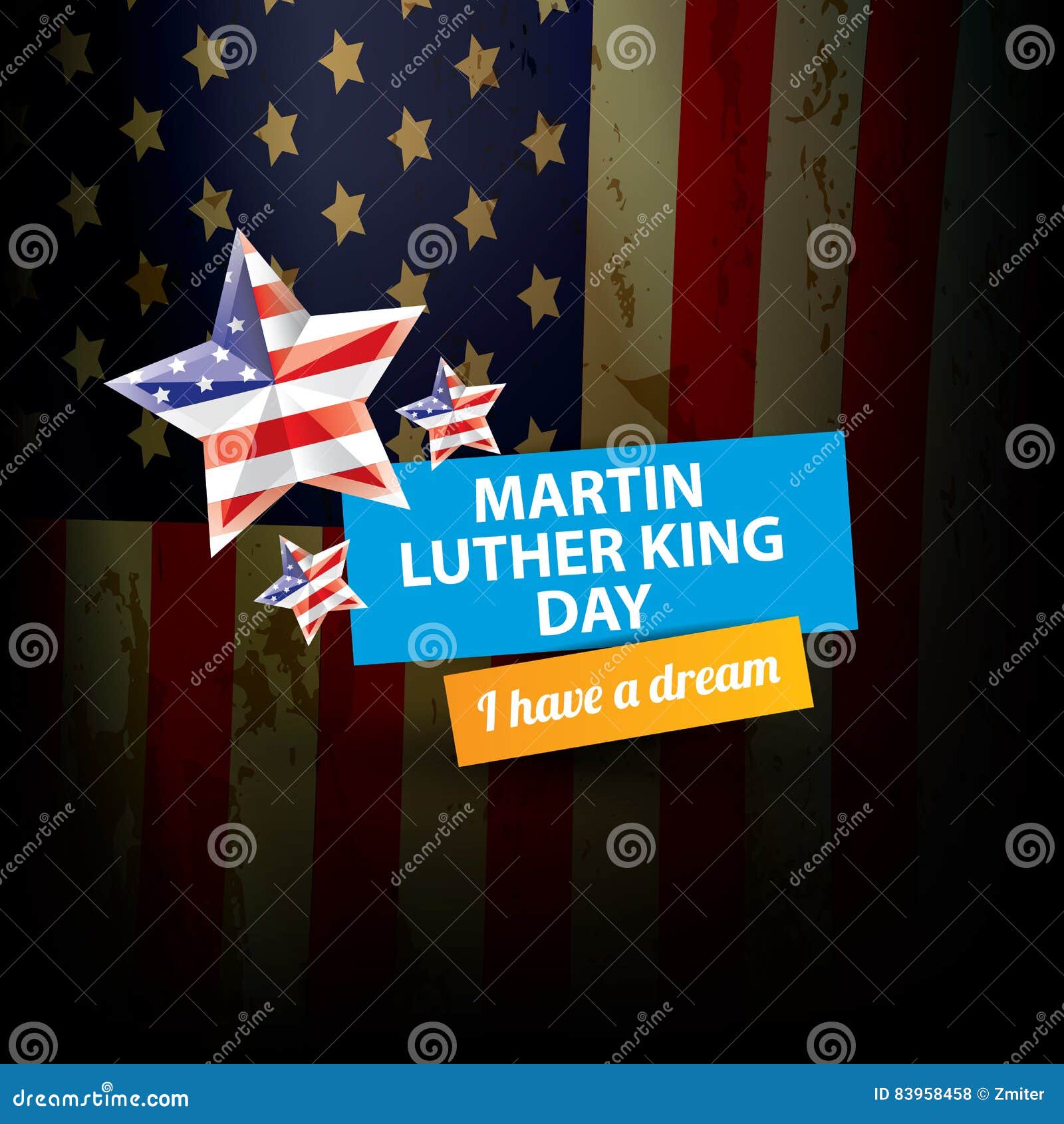 Vector Martin Luther King Day Us Sticker or Label Stock Vector ...
