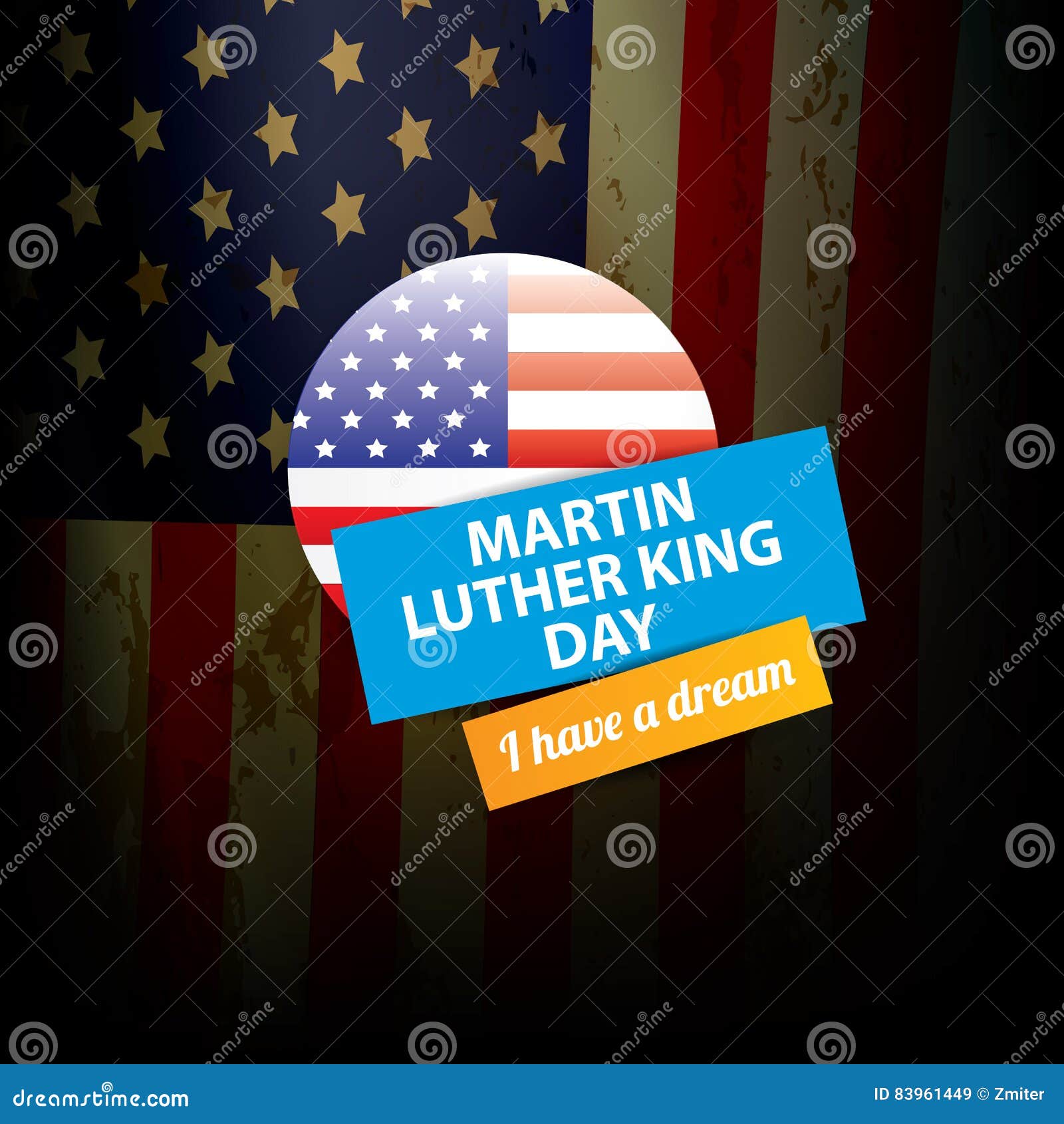 Vector Martin Luther King Jr Day Sticker Or Label On Transparent ...