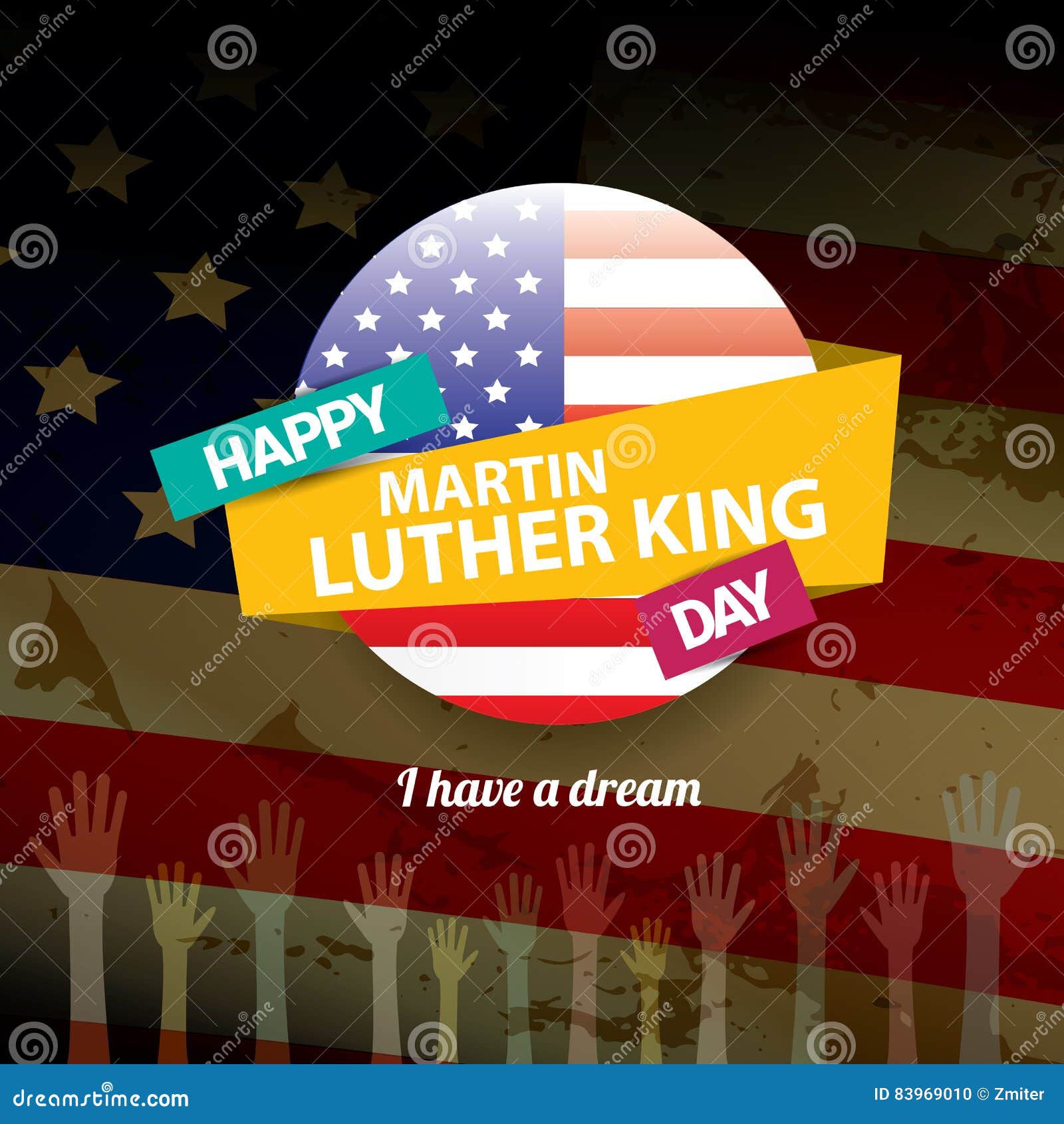 Vector Martin Luther King Jr Day Sticker Or Label On Transparent ...