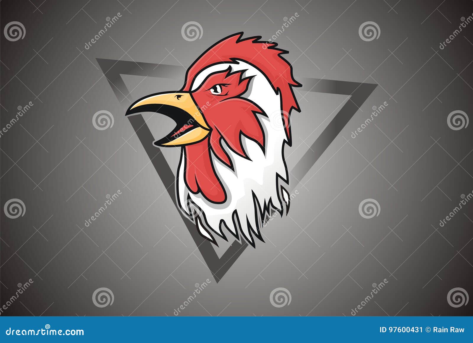 Rooster Logo In A Triangle