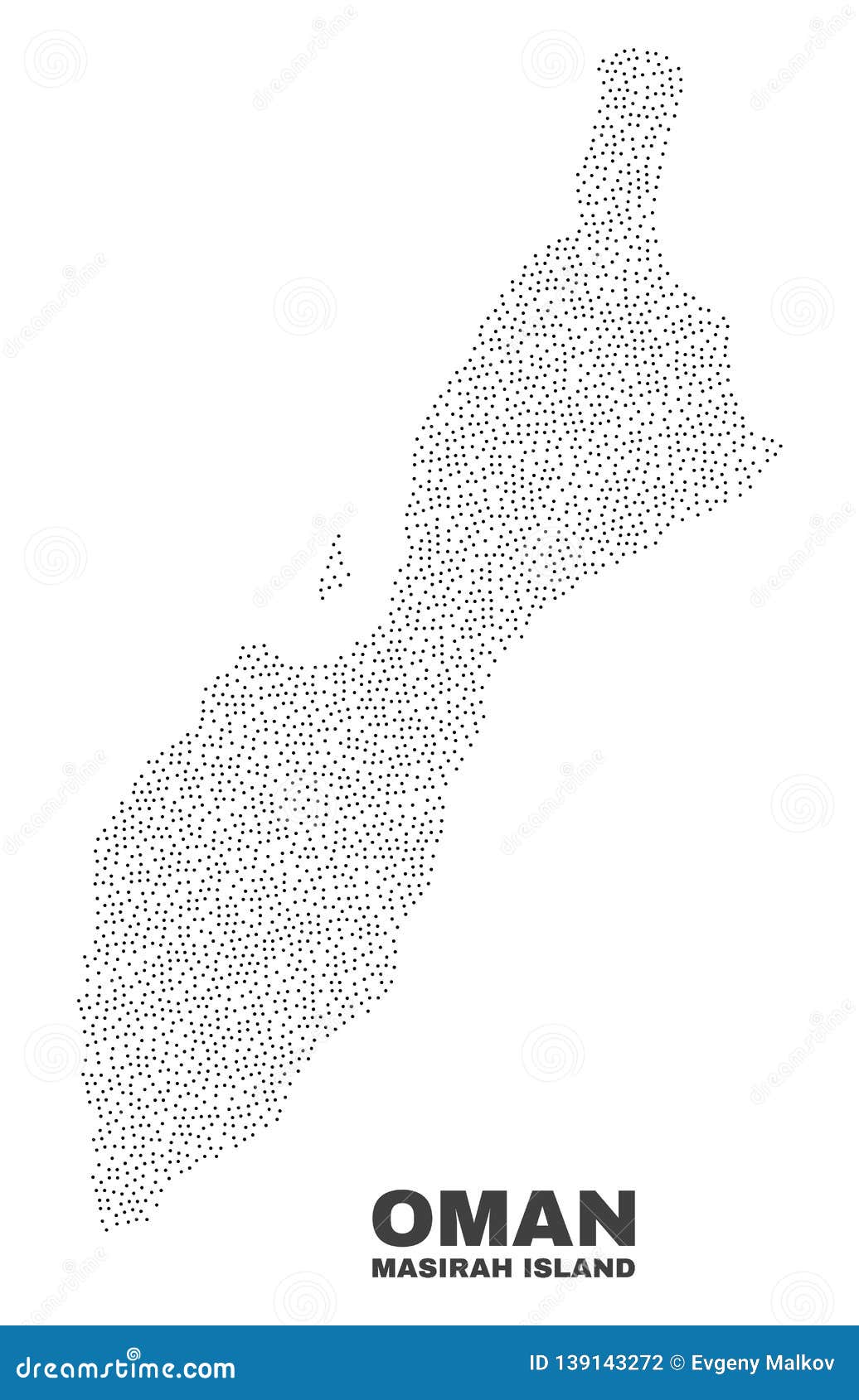 Vector Masirah Island Map of Dots Stock Vector - Illustration of ...