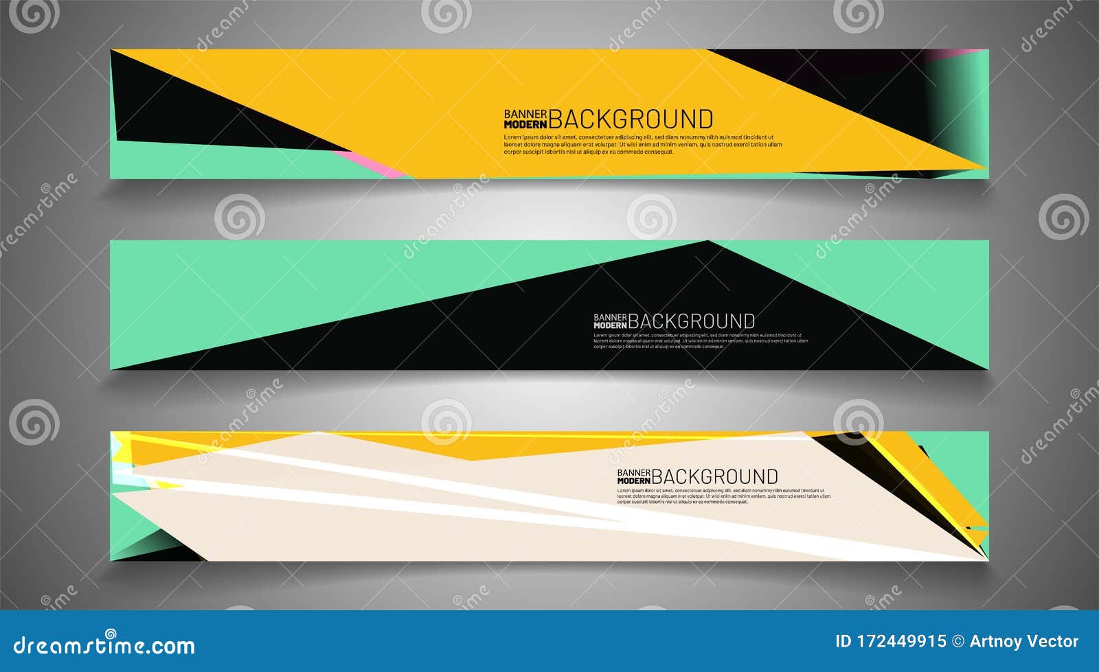 Vector Material Design Banner Background. Abstract Creative Concept ...