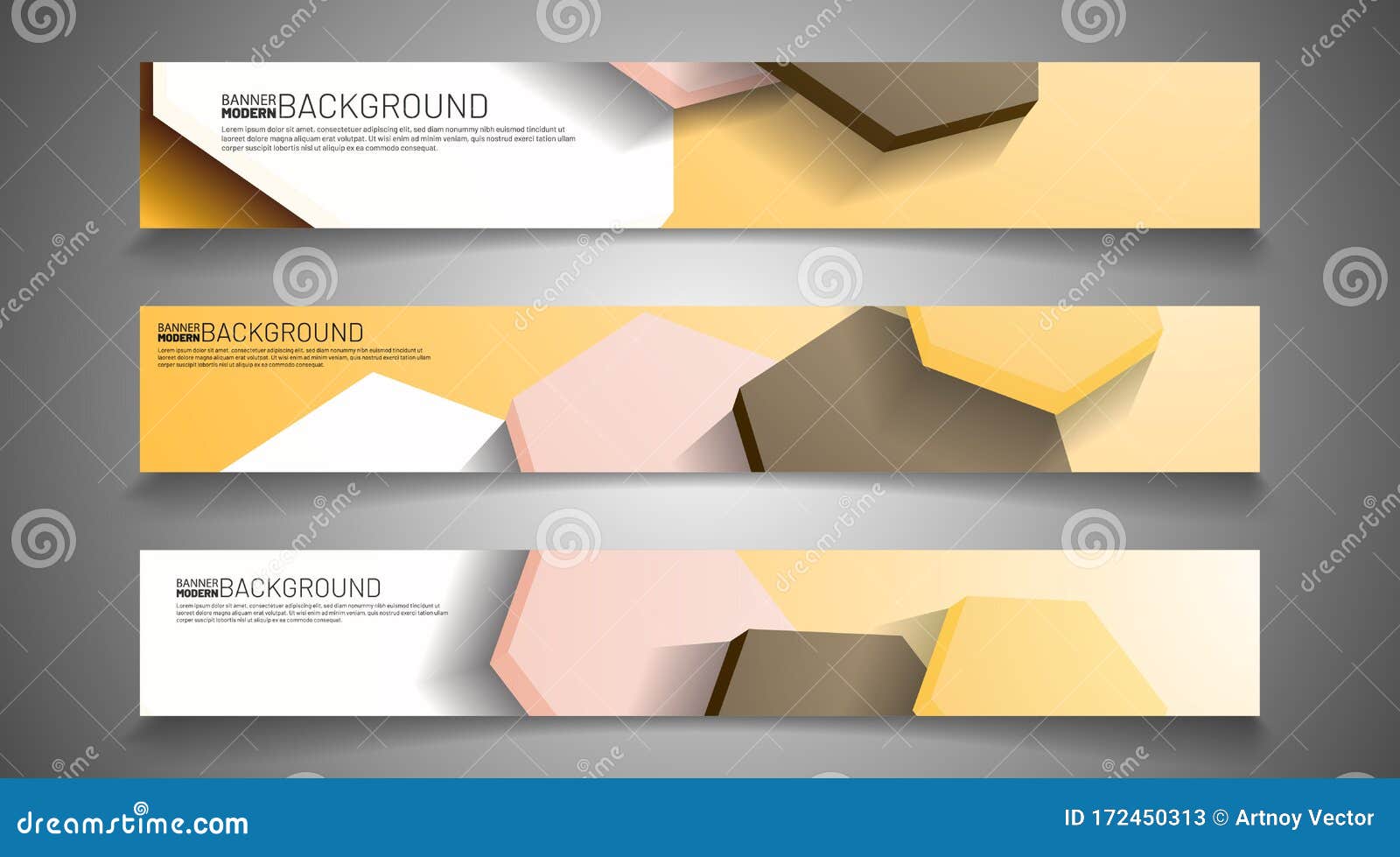 Vector Material Design Banner Background. Abstract Creative Concept ...