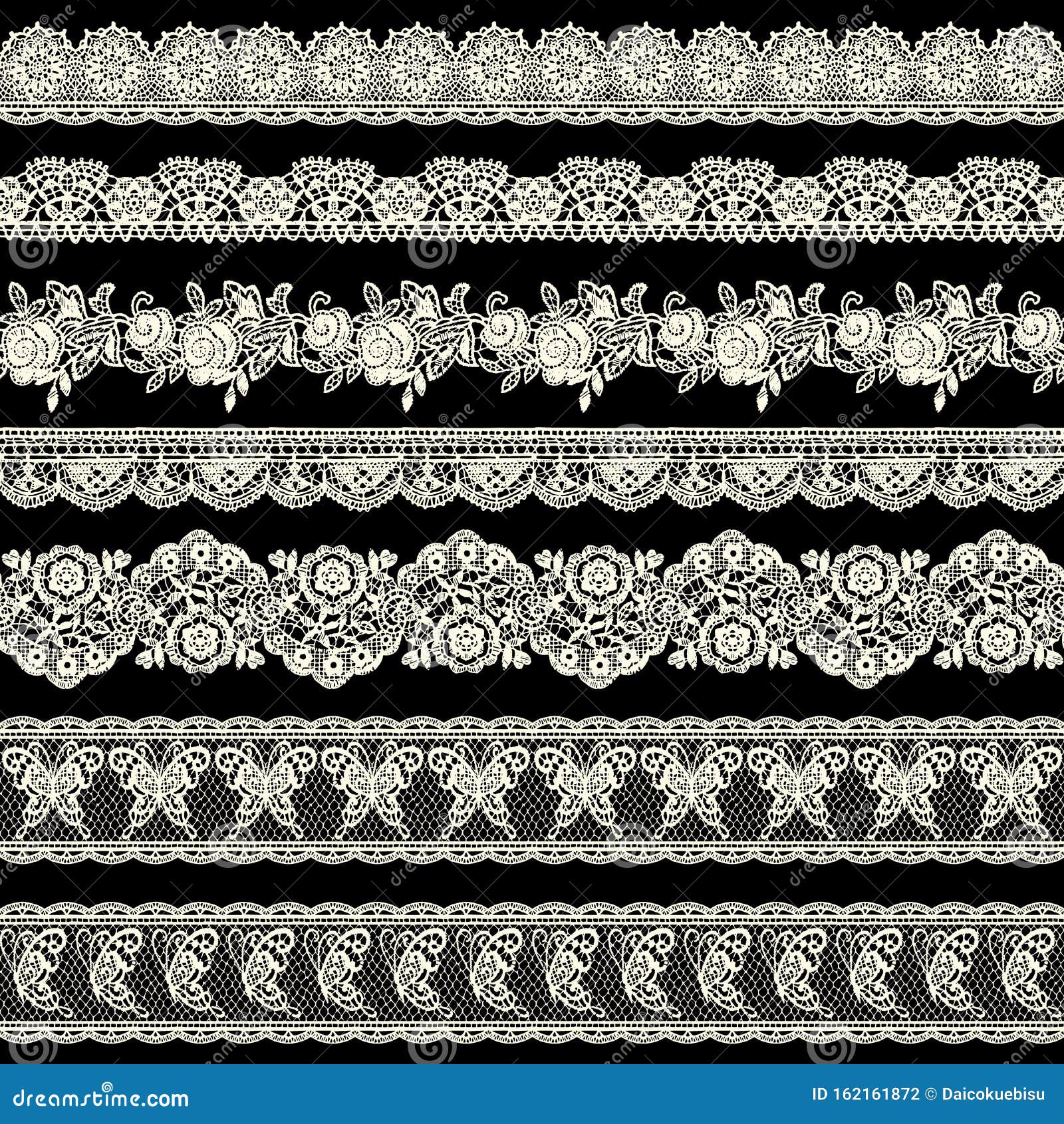 The Vector Material Which is Seamless by a Beautiful Lacework, Stock ...