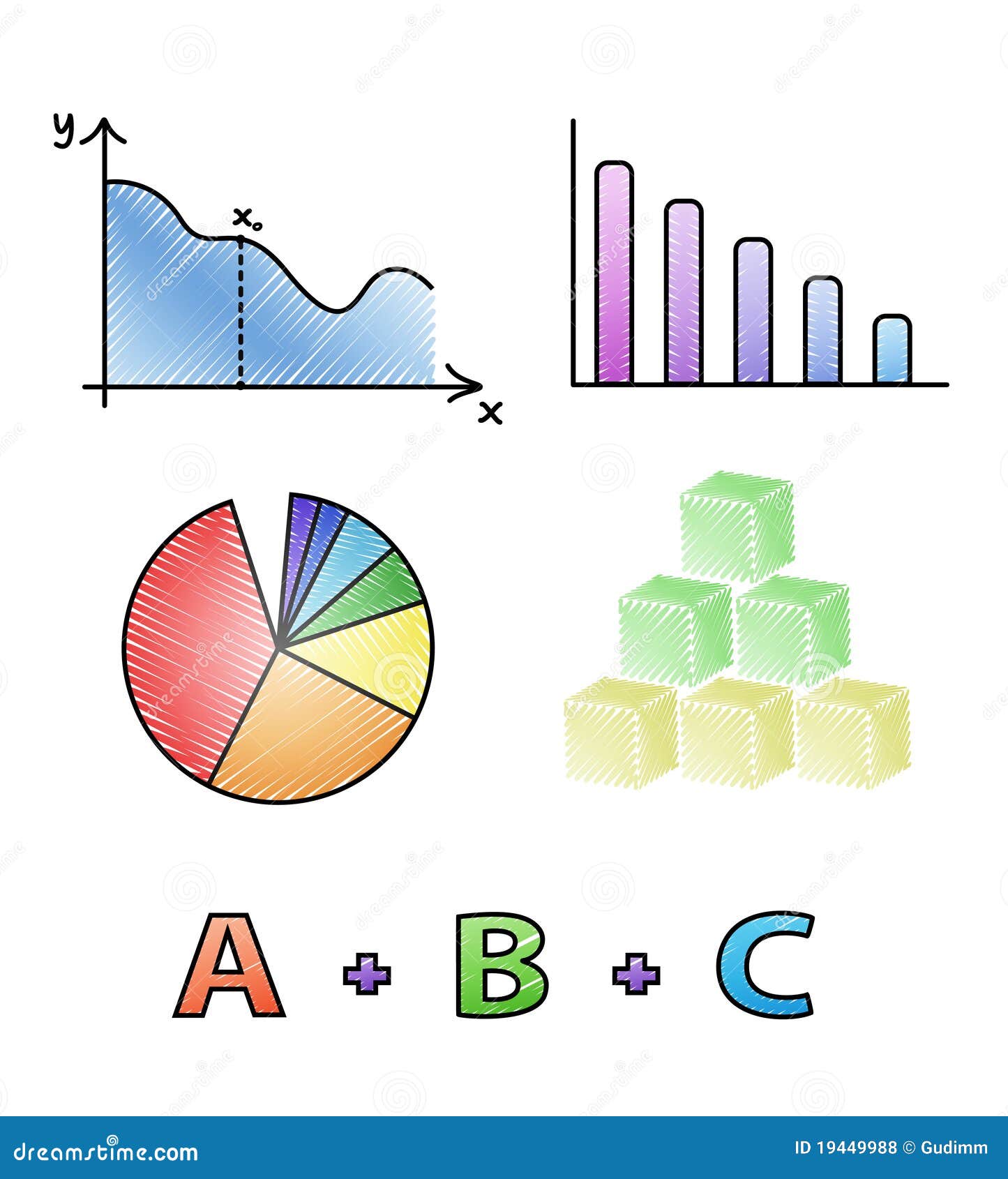 Mathematical Icons And Math Symbols. Vector Icons For Calculations ...