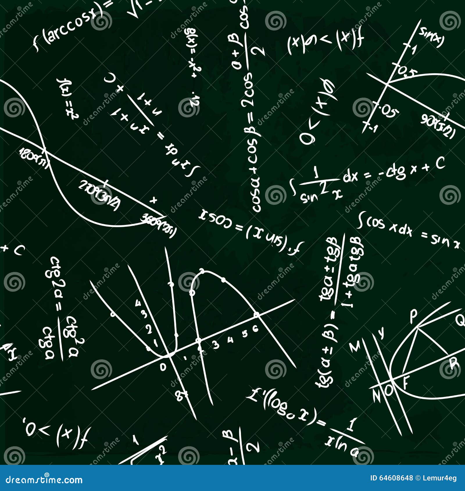 Vector Mathematical Pattern Stock Vector - Illustration of drawing ...