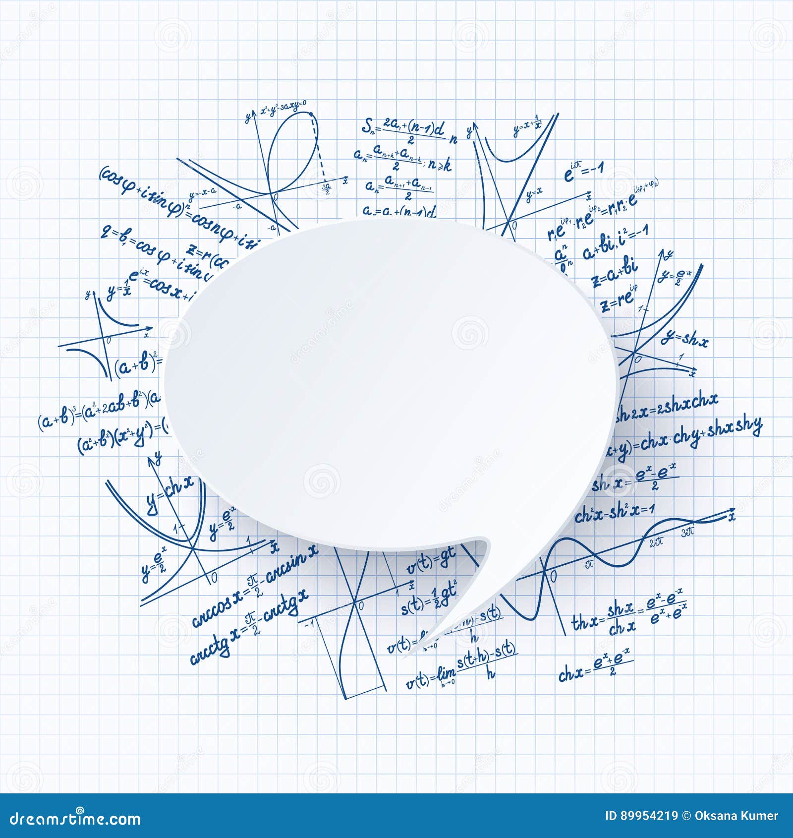 Vector Maths background stock vector. Illustration of book - 89954219