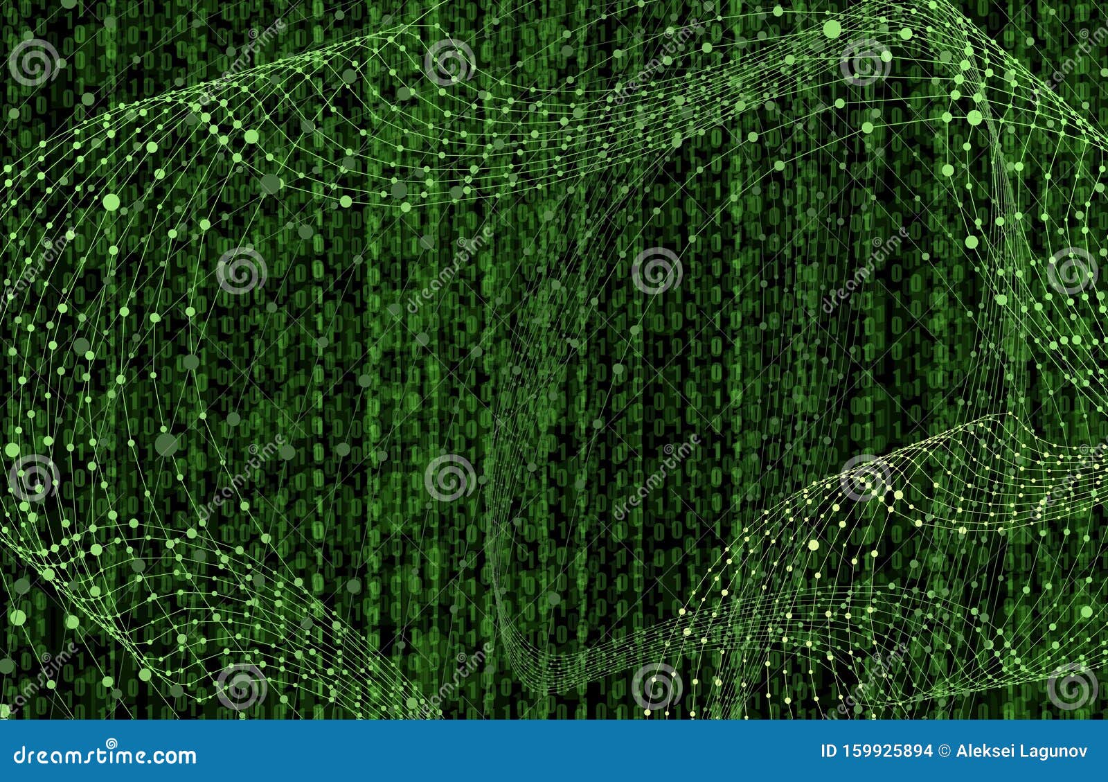 Vector Matrix Data Background, Bright Green Color, Binary Code ... Vector Matrix Data Background, Bright Green Color, Binary Code ...