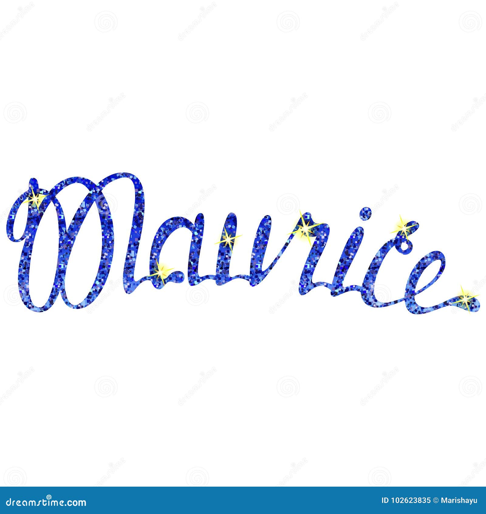 Maurice Name Lettering Tinsels Cartoon Vector | CartoonDealer.com ...