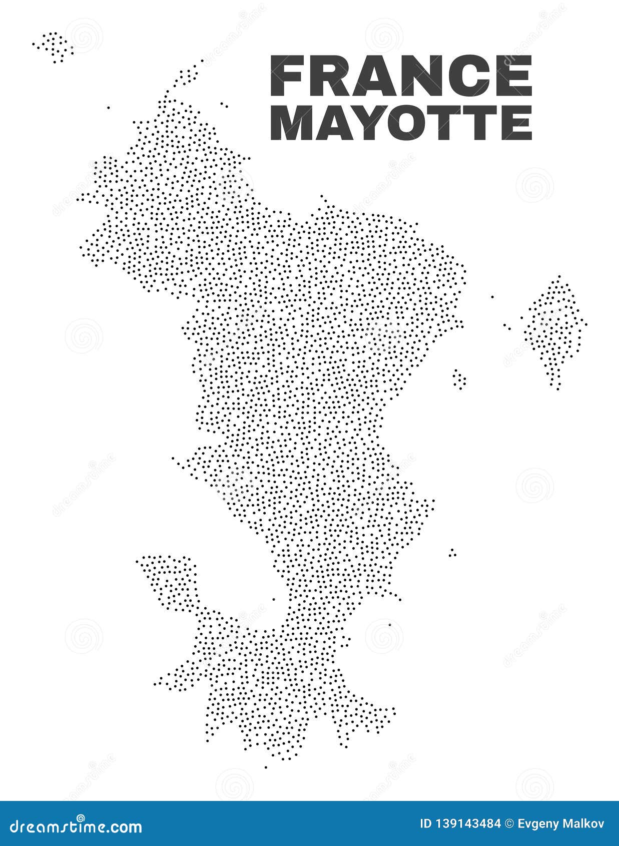 Vector Mayotte Islands Map of Points Stock Vector - Illustration of ...