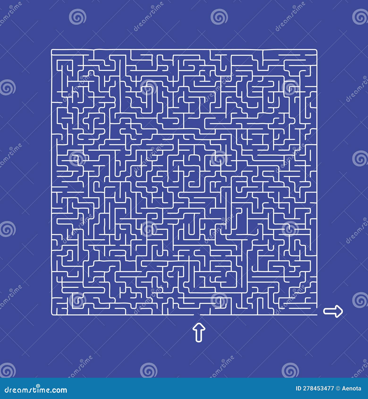 Vector Maze stock vector. Illustration of complex, tight - 278453477