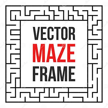 Vector Maze Frame Vintage Maze Border Ilustración del Vector ...
