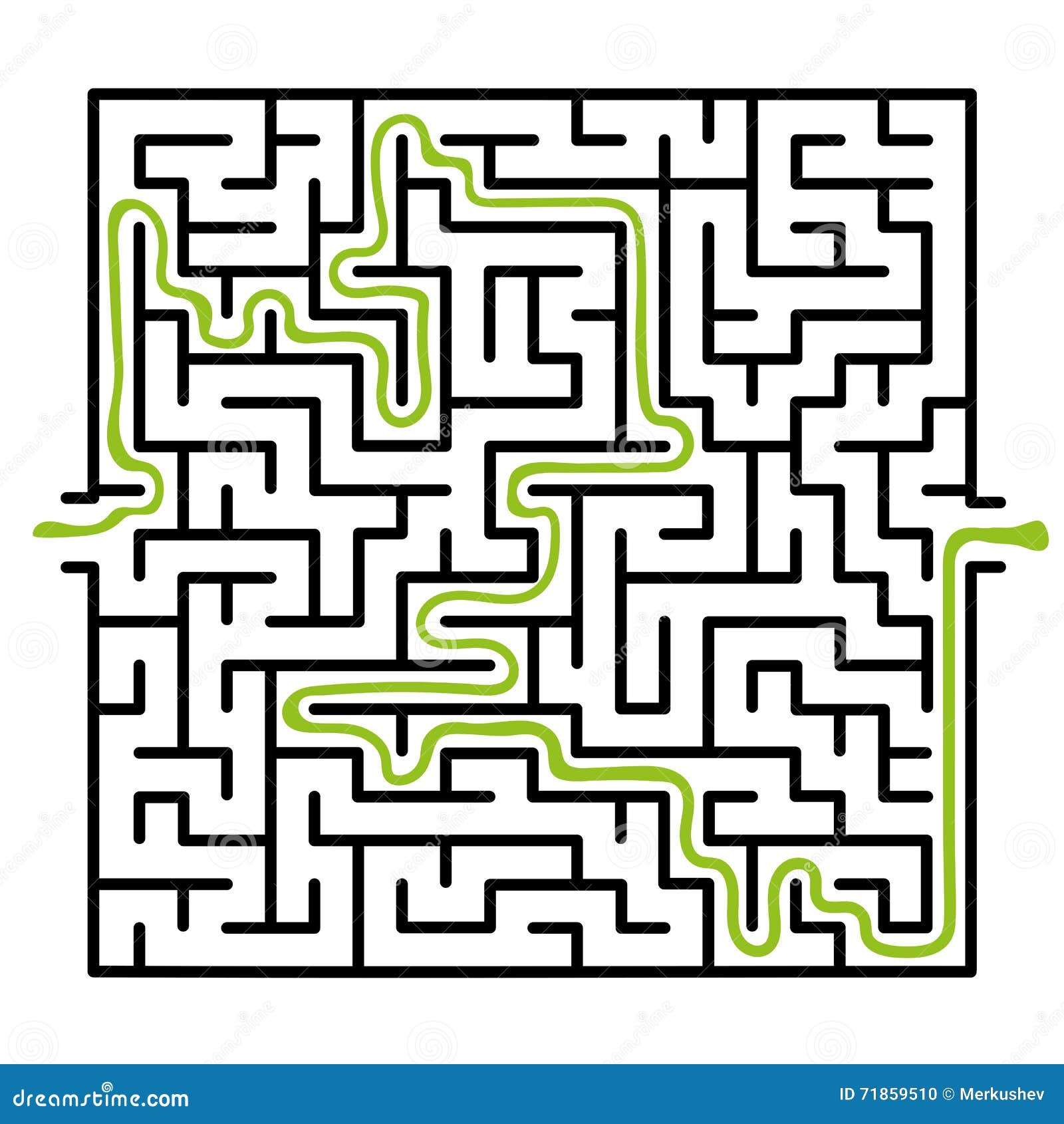 Vector Maze, Labyrinth Illustration with Solution. Stock Vector ... Vector Maze, Labyrinth Illustration with Solution. Stock Vector ...