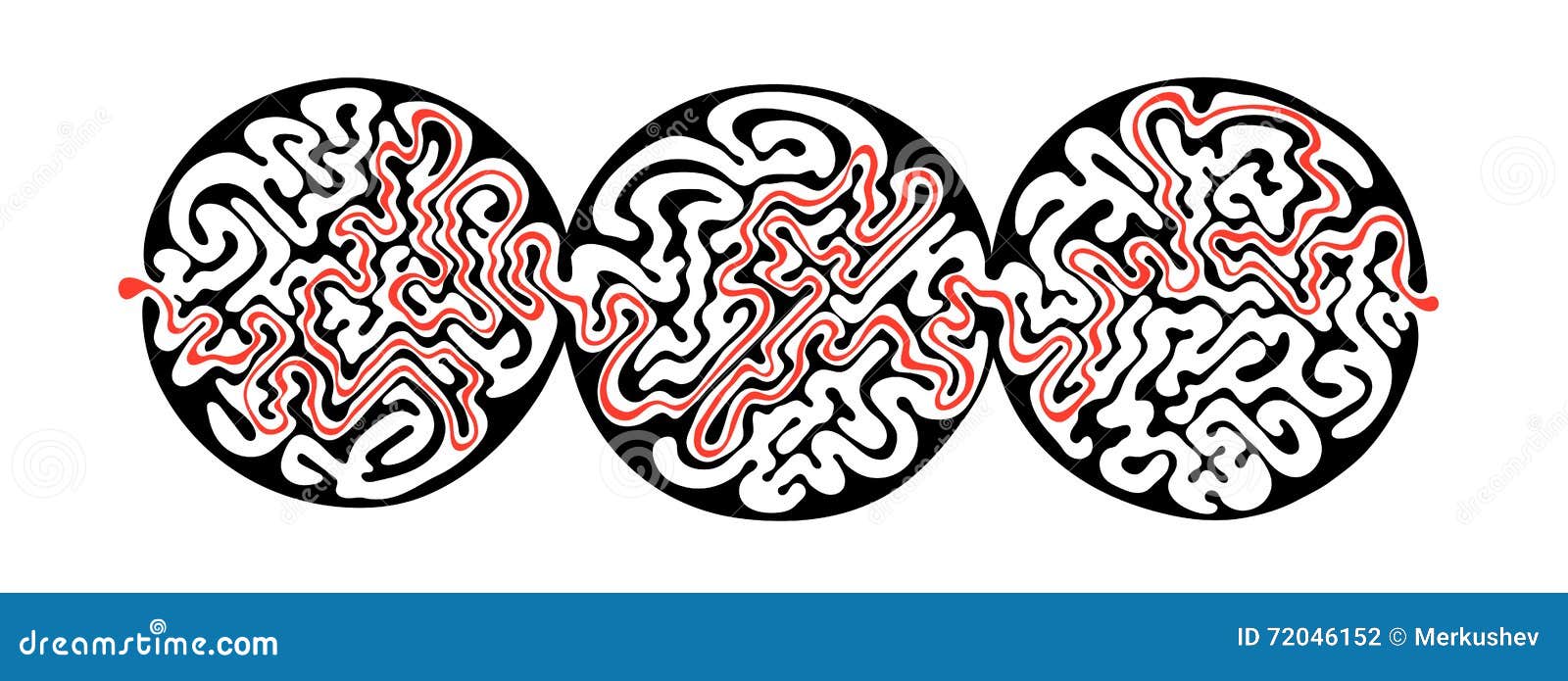 Vector Maze, Labyrinth Illustration with Solution. Stock Vector ... Vector Maze, Labyrinth Illustration with Solution. Stock Vector ...