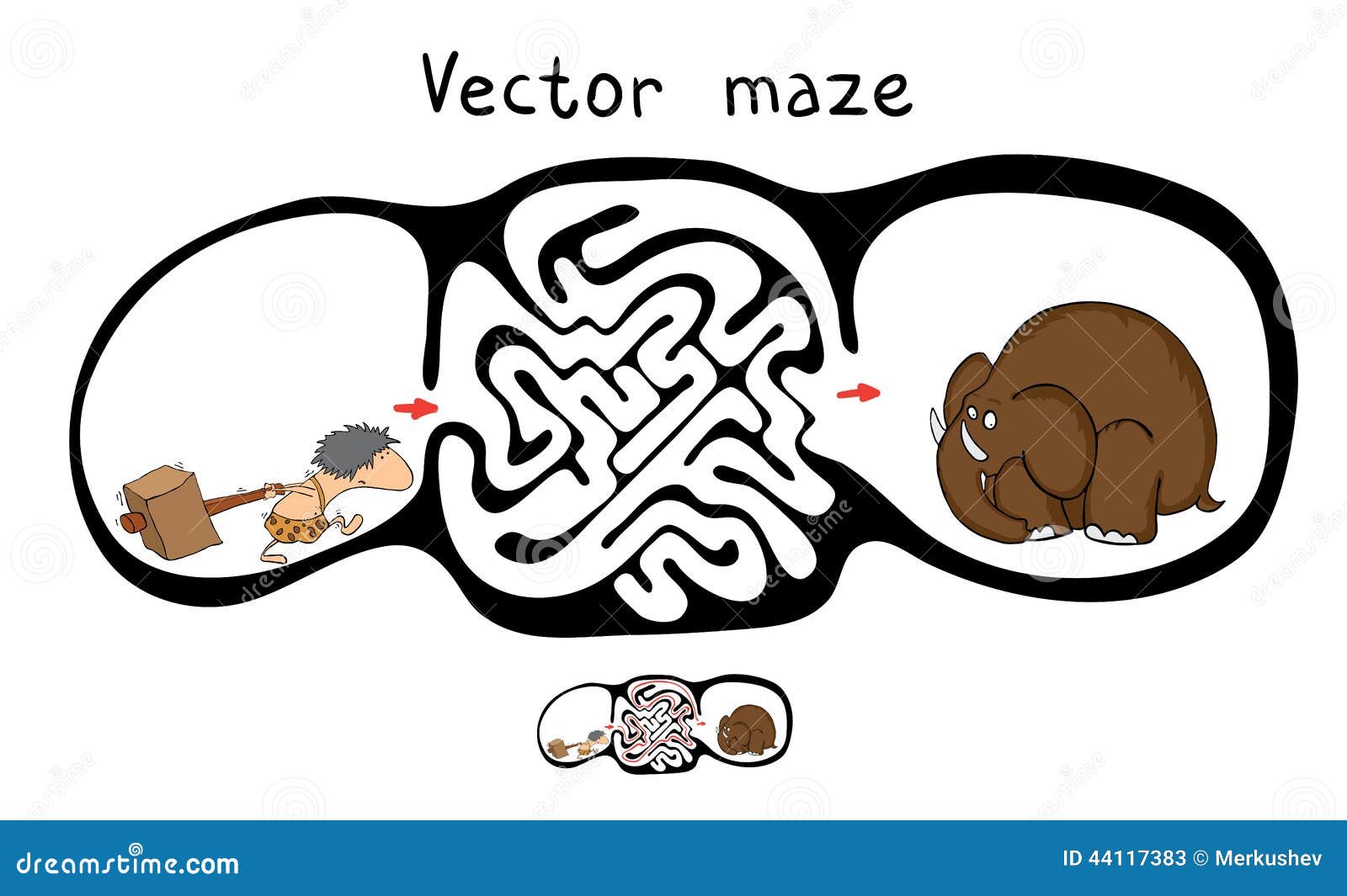 Vector Maze, Labyrinth with Marmot and Nut. Stock Vector - Illustration ...