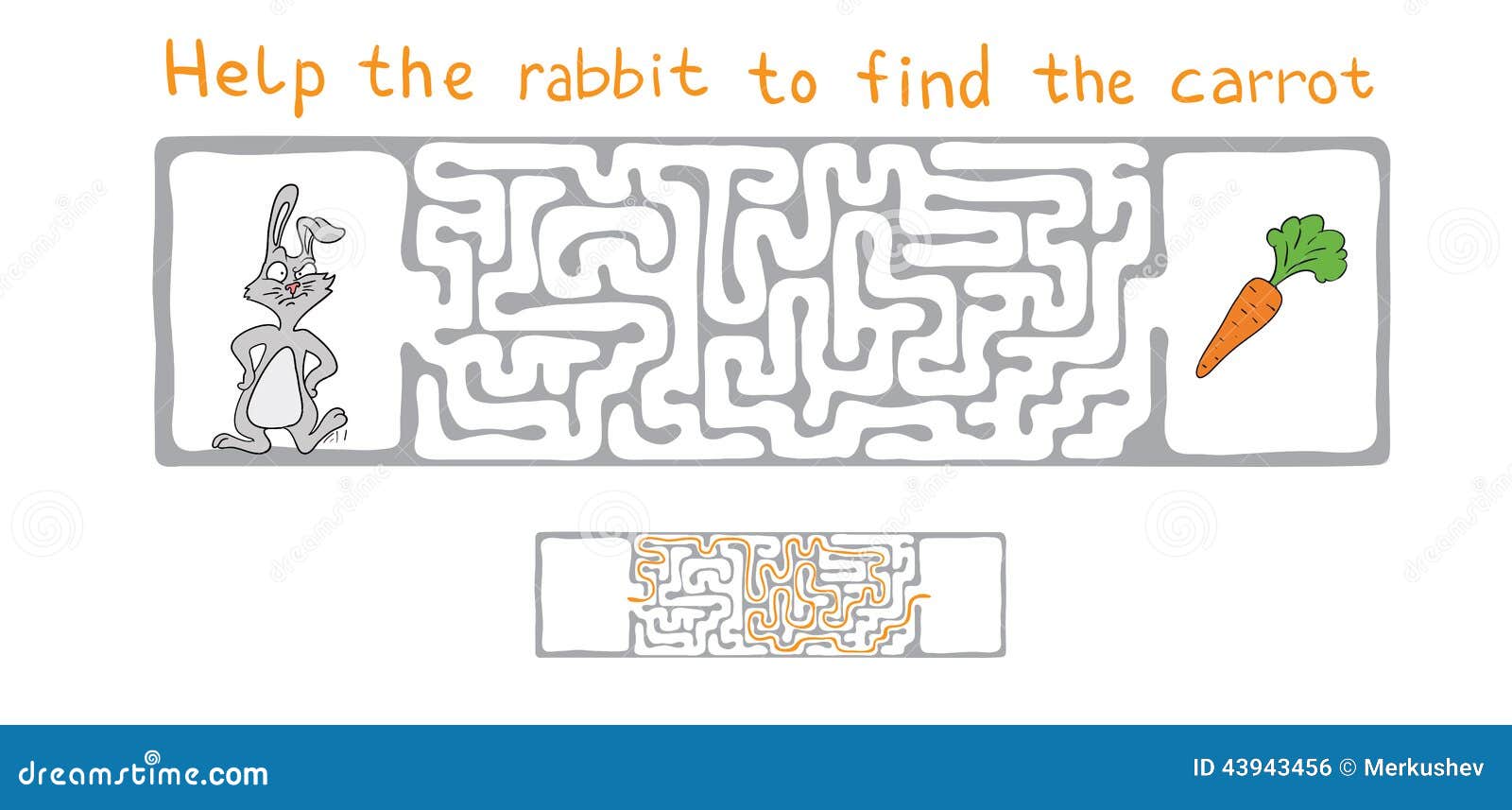 Vector Maze, Labyrinth with Rabbit and Carrot. Stock Vector ...