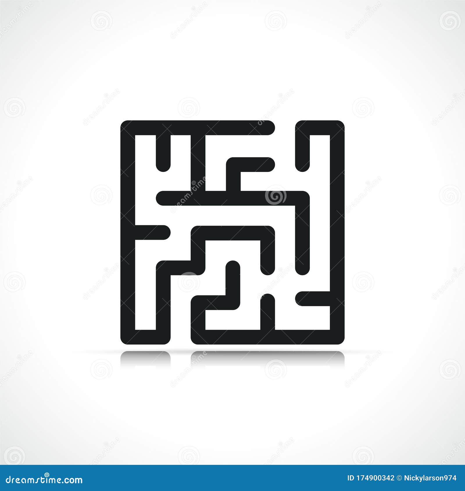 Vector Maze Symbol Icon Design Stock Vector - Illustration of problem ...