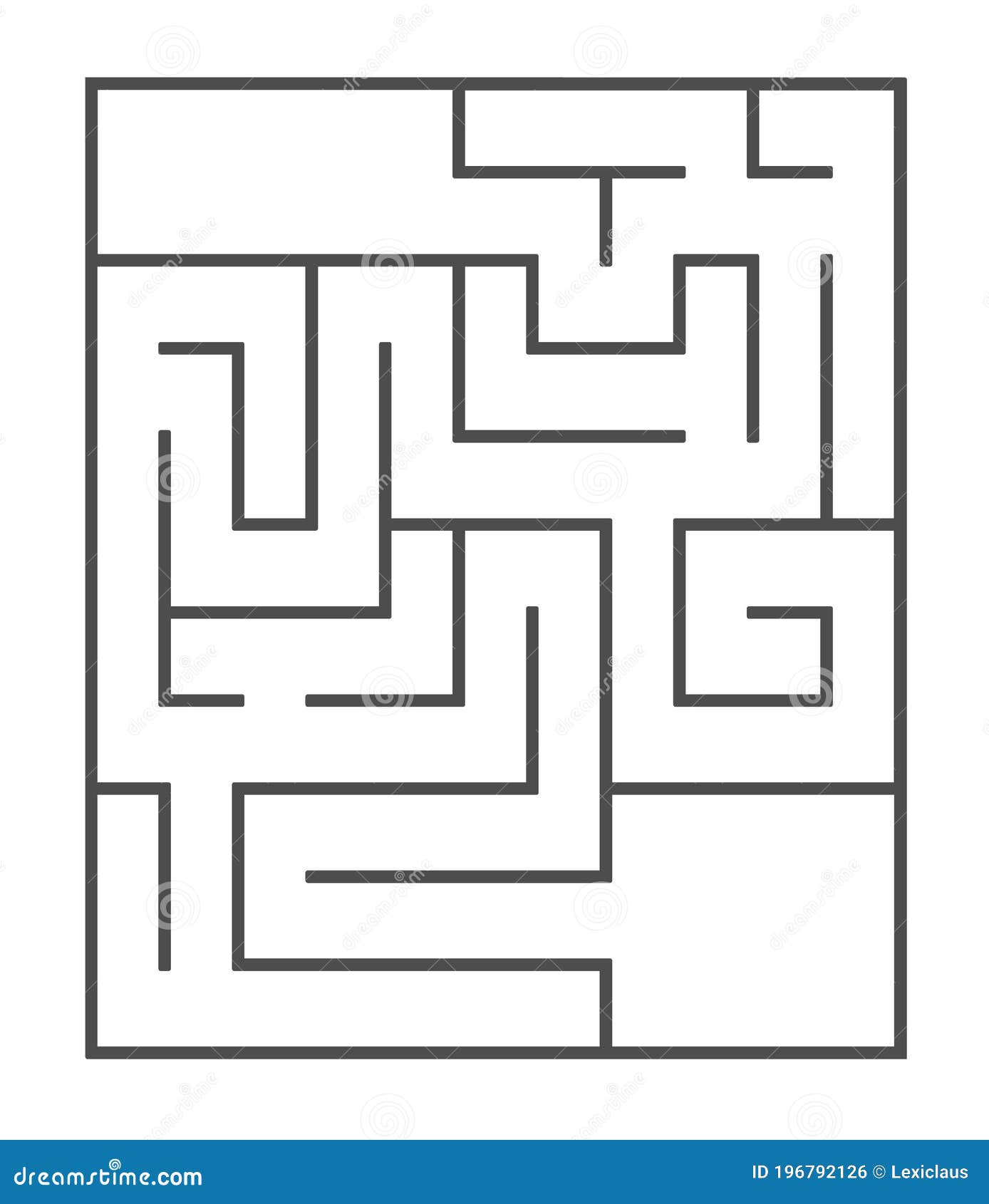 Vector Maze Template. Blank Black And White Labyrinth Isolated On White ...