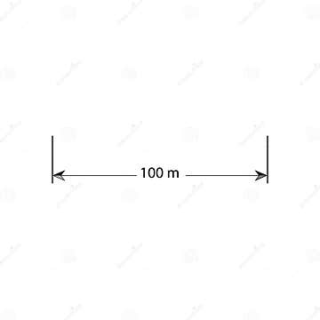 Engineer Drawings Vector Measurement Distance Arrows. Distance in ...