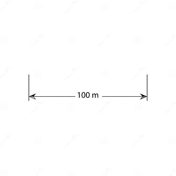 Engineer Drawings Vector Measurement Distance Arrows. Distance in ...