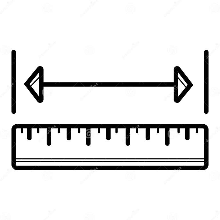 Vector Measurement Ruler Icon Stock Illustration - Illustration of ...