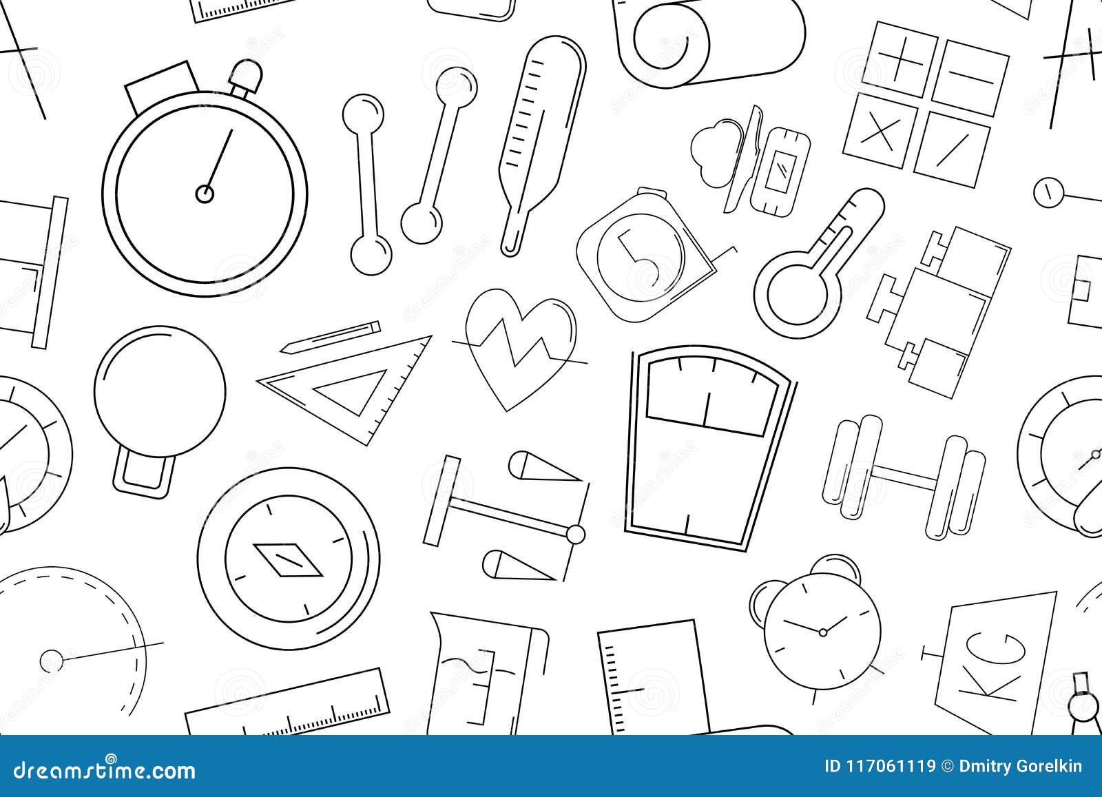 Vector Measuring Pattern With Word. Measuring Background ...