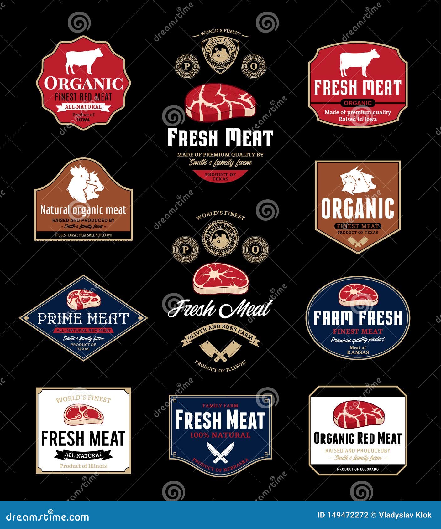 Butcher Shop Logo, Labels and Design Elements Stock Vector ... Butcher Shop Logo, Labels and Design Elements Stock Vector ...