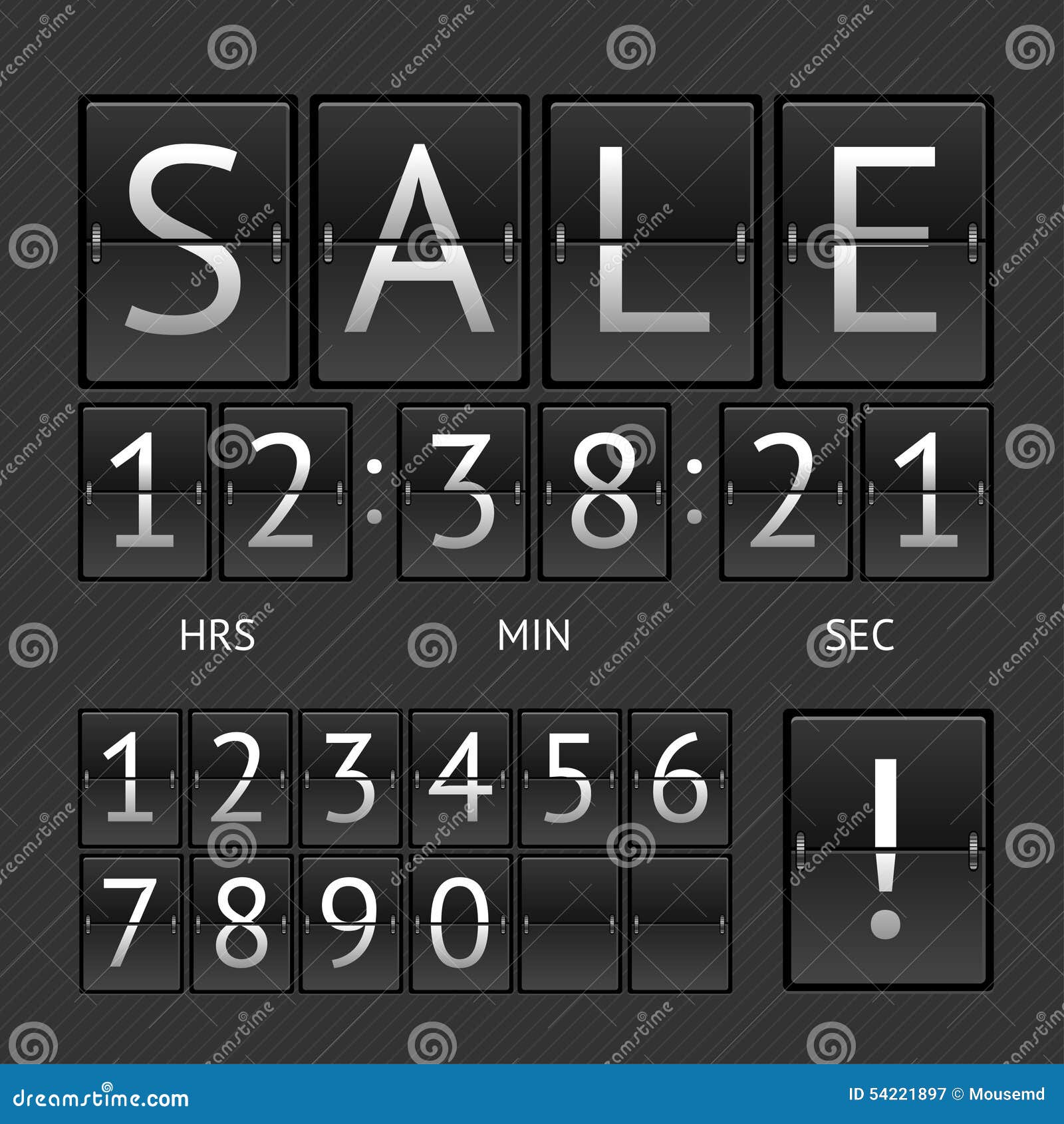 Vector Mechanical Timtable Sale Stock Vector - Illustration of mechanic ...