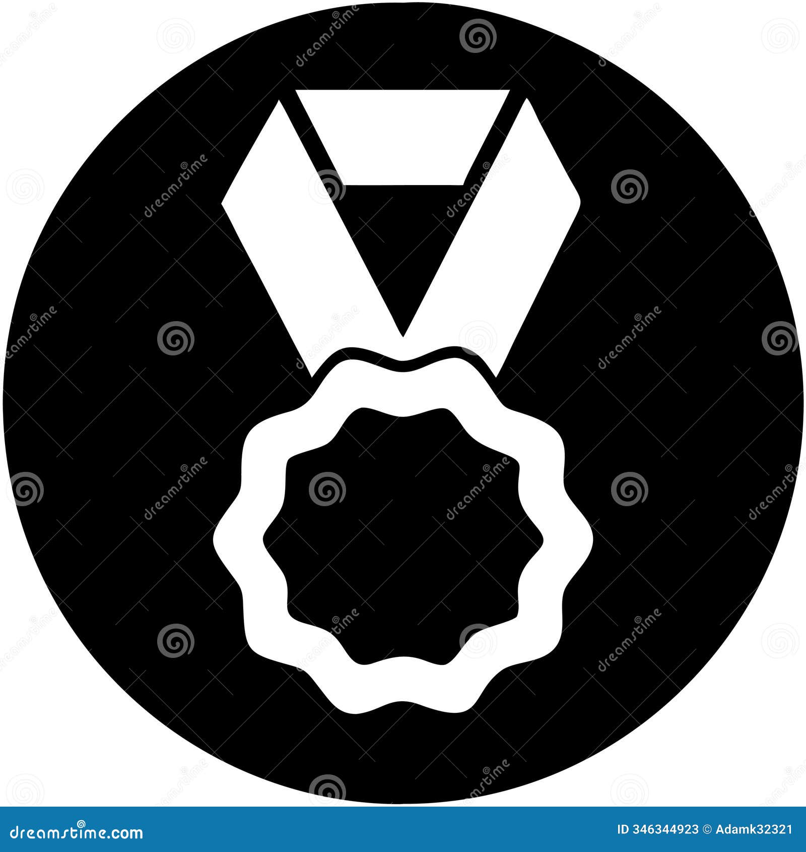 Vector Medal Symbol of Achievement and Recognition in Circle Design ...